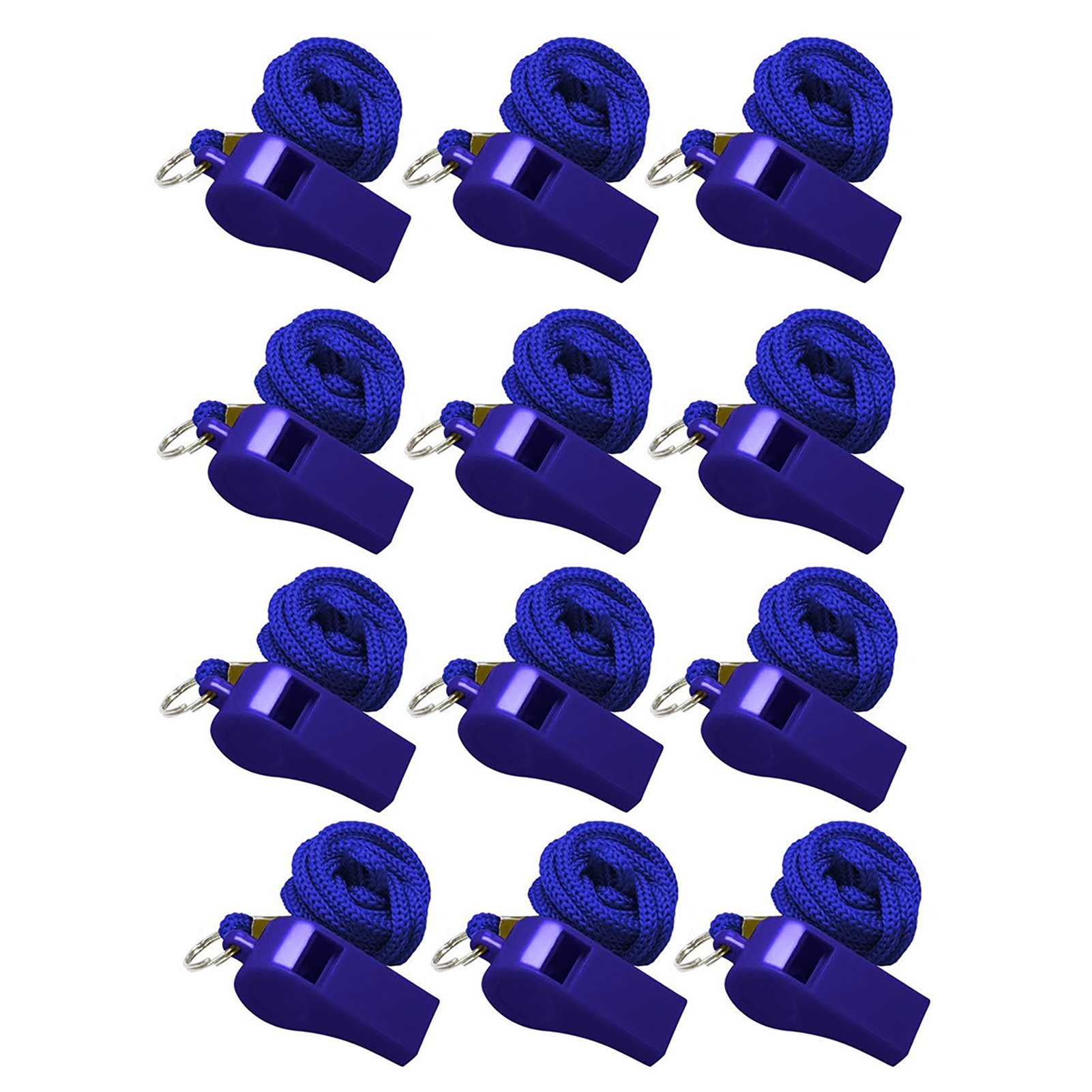 Ettsollp Compact Whistle 12pcs Colored Sports Whistles with Lanyard ...