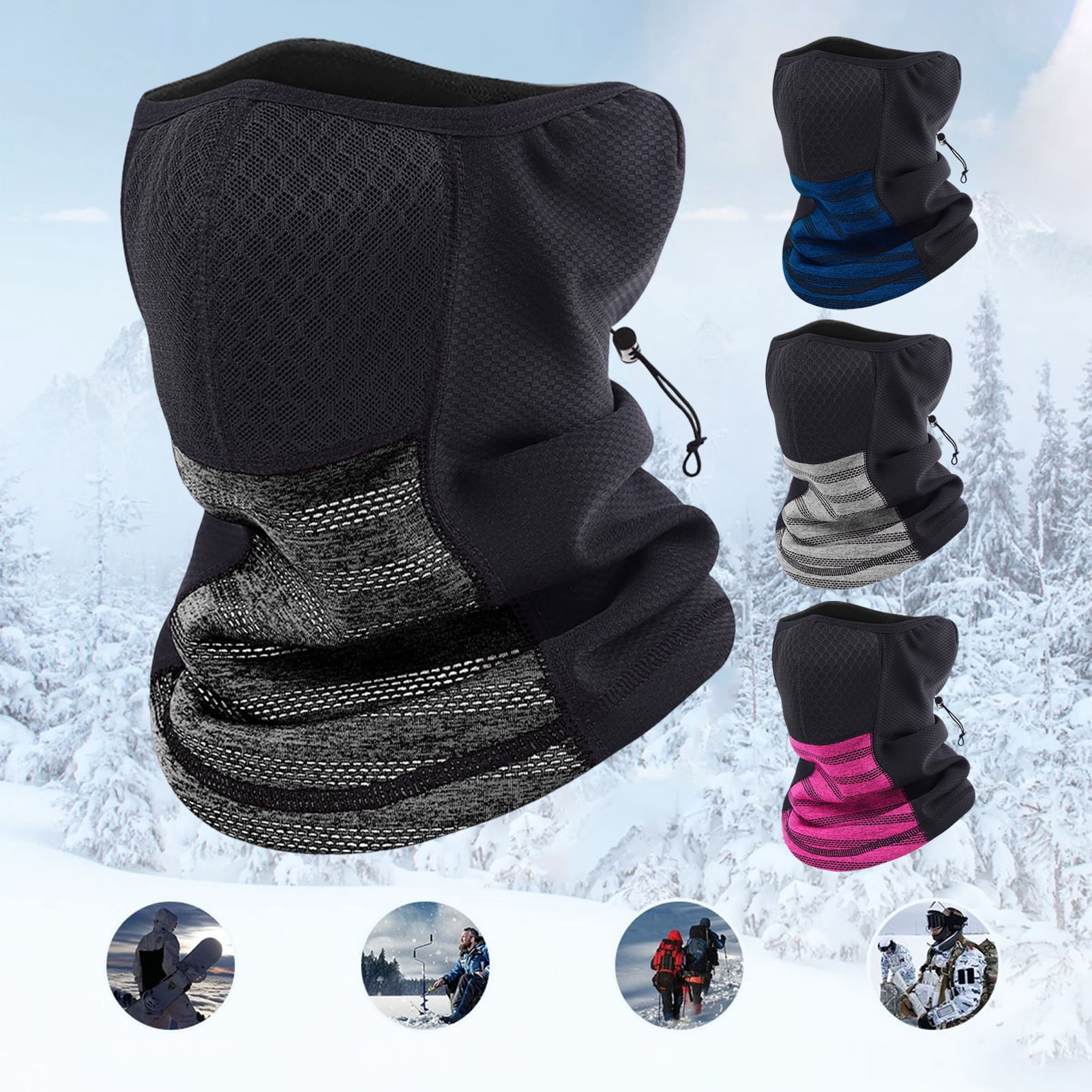 Ettsollp Cycling Face Guard Warm Winter Cold Weather Outdoor Skiing ...
