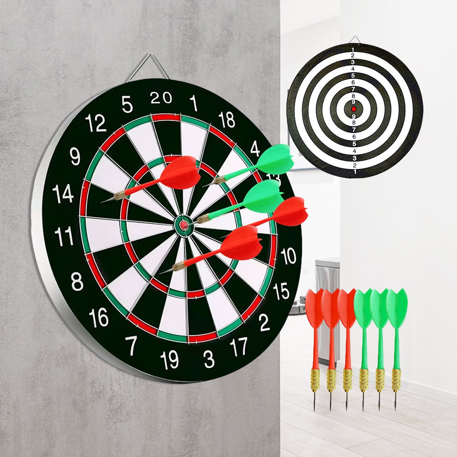 Ettsollp Dart Board Bristle Dartboard Steel Tip Dartboard Starter Set ...