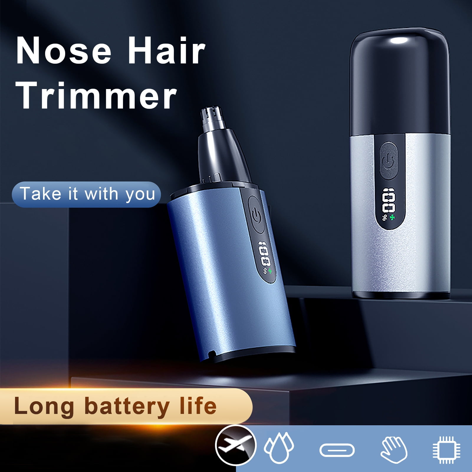 Ettsollp Ear And Nose Hair Trimmer for Men Women USB Charging Trimmer ...