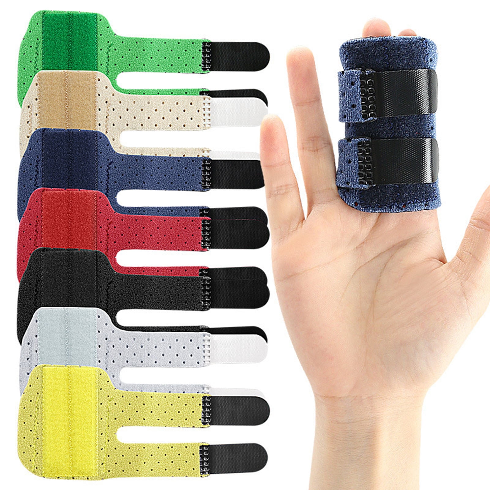 Ettsollp Finger Splint Breathable Finger Splint with Adjustable Strap ...
