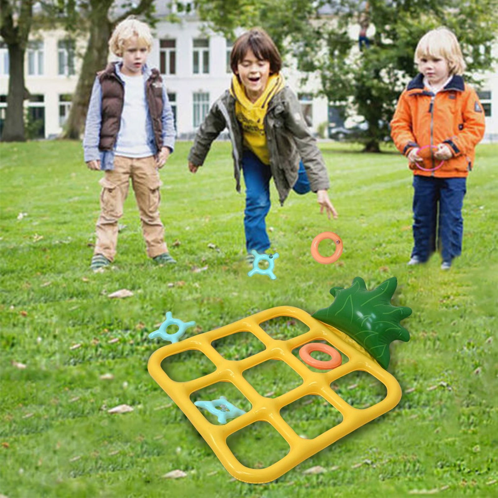 Ettsollp Giant Outdoor Games for Kids Circle Ring Toss Game Inflatable ...