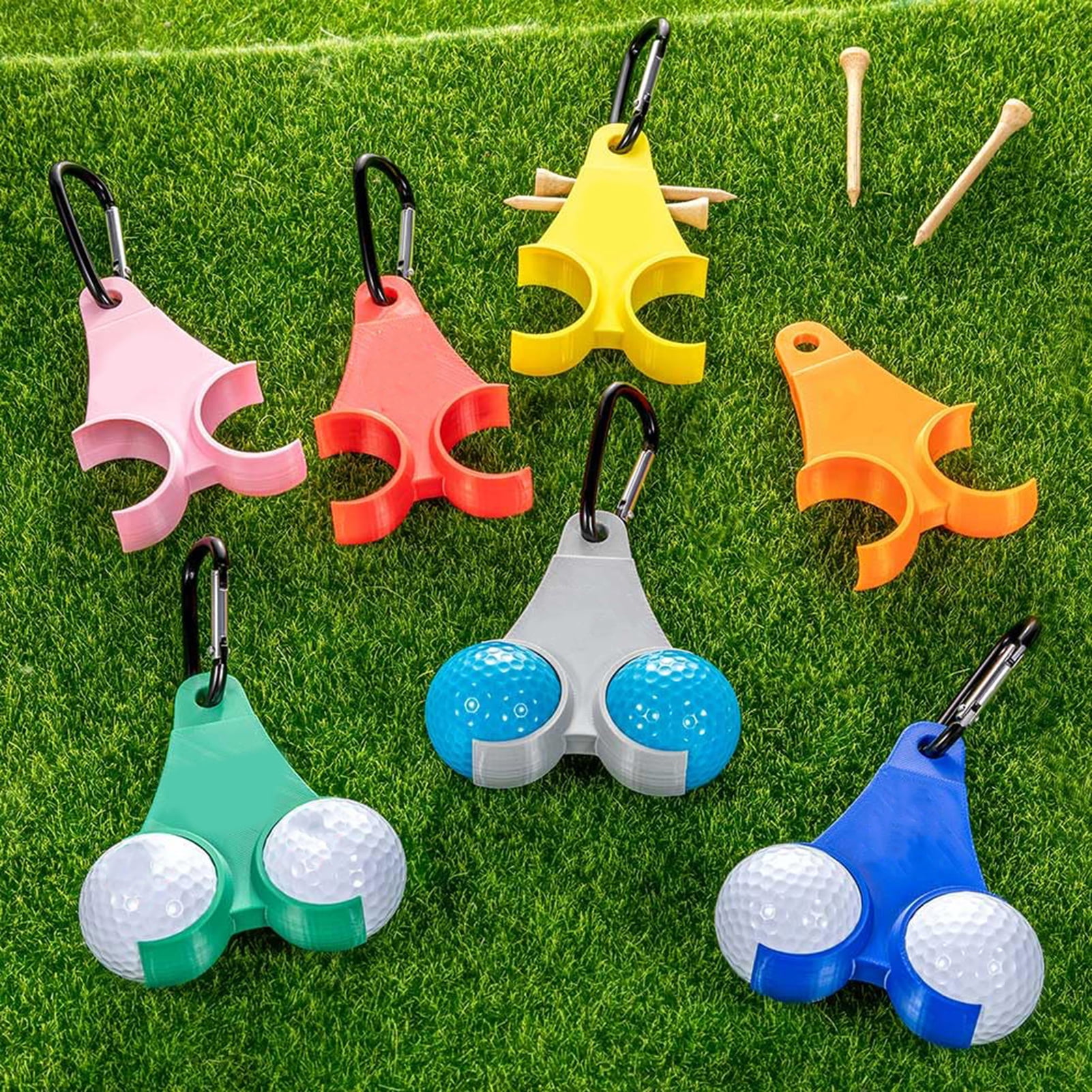 Ettsollp Golf Ball Holder with Clip 3D Printed Multicolor Golf Ball And ...