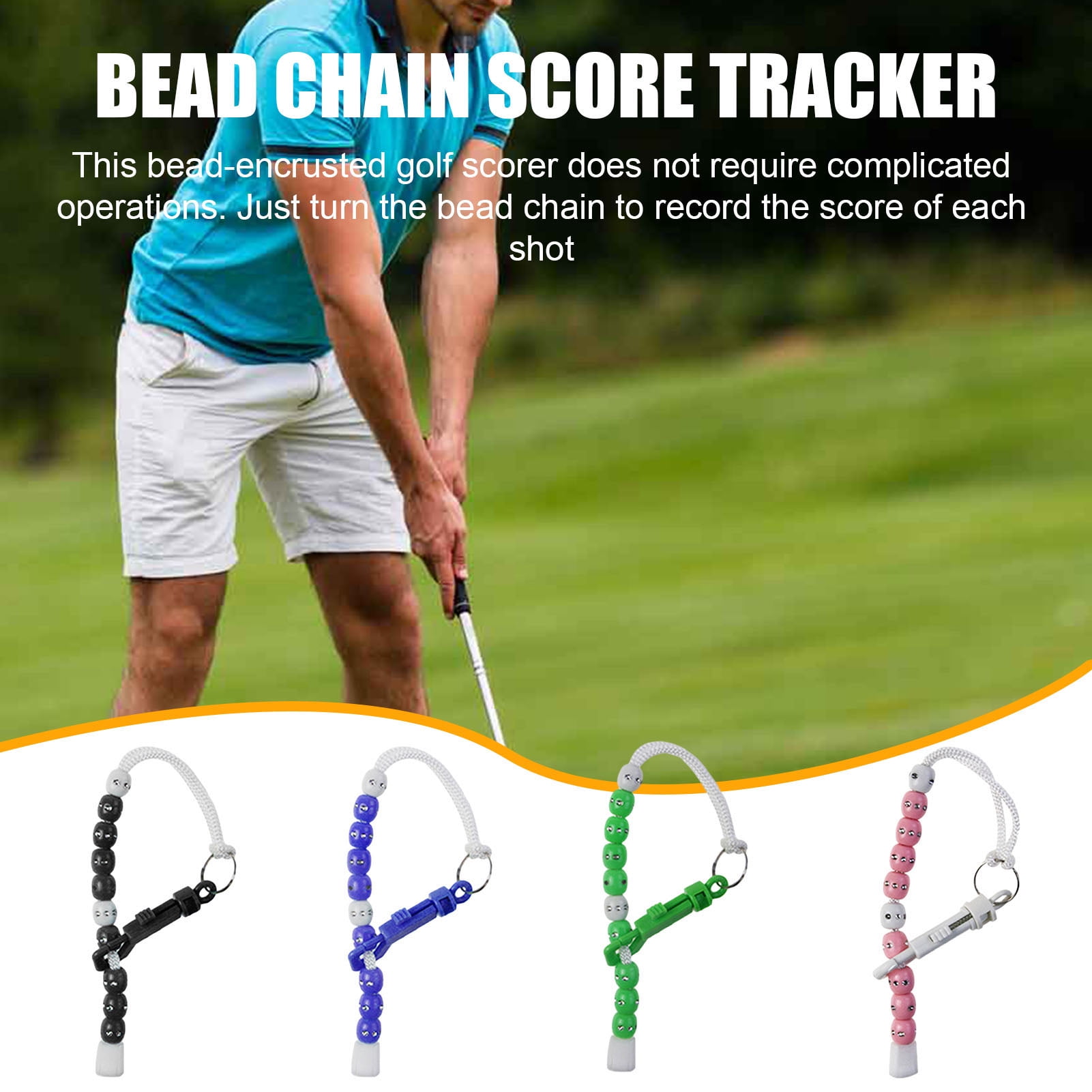 Ettsollp Golf Beads Counter Golf Rhinestone Bead Score Counter Stroke ...