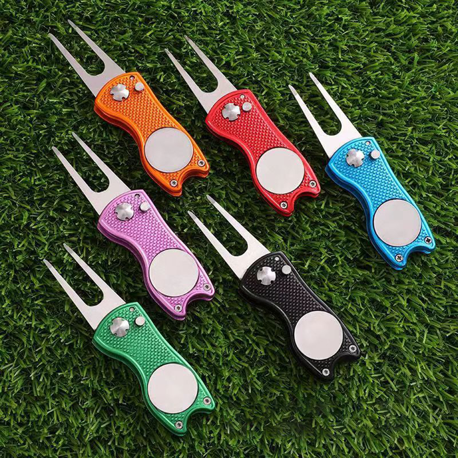 Ettsollp Golf Green Fork with Magnetic Suction Function Compact Size ...