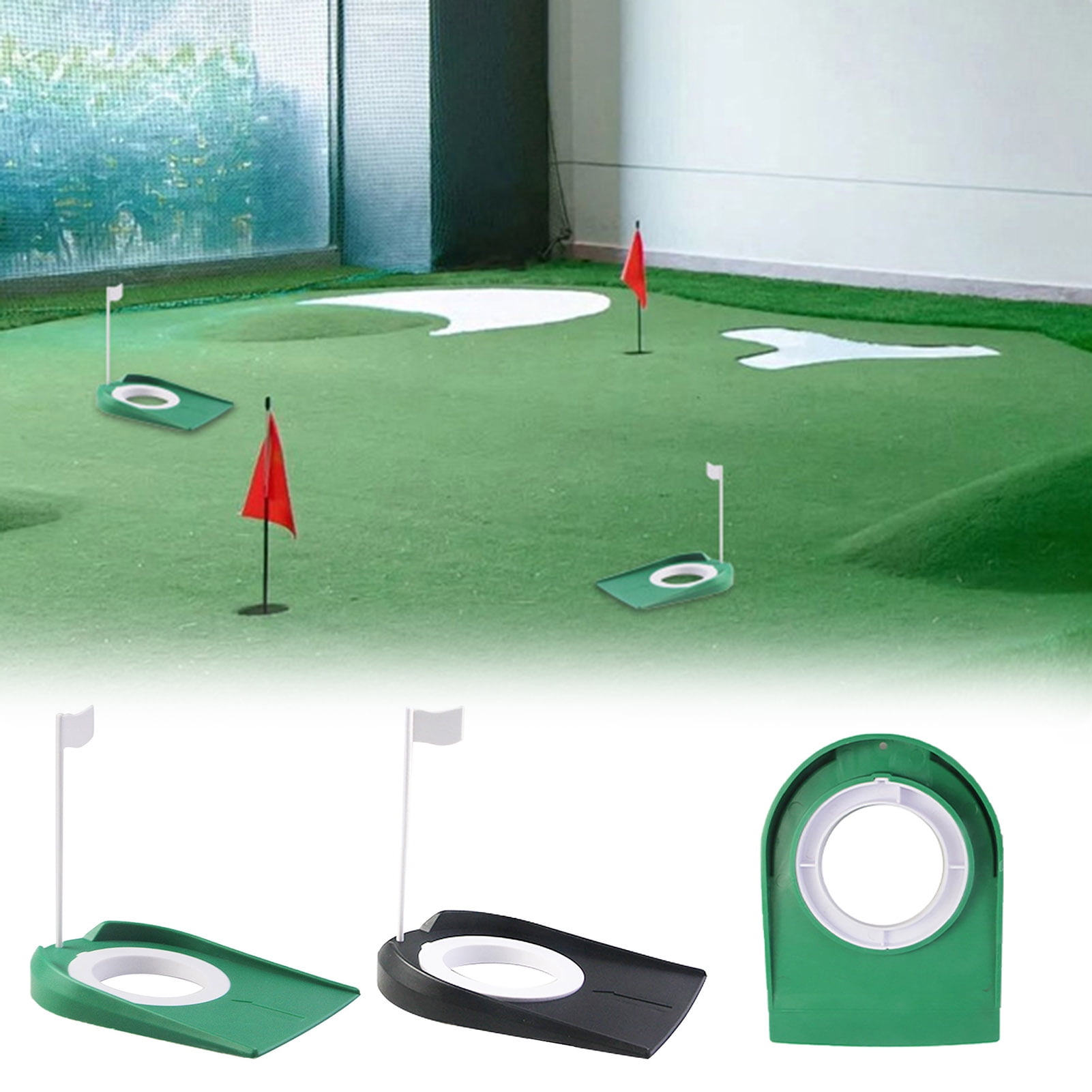Ettsollp Golf Putting Cup with Flag Plastic Golf Hole Training Aid ...