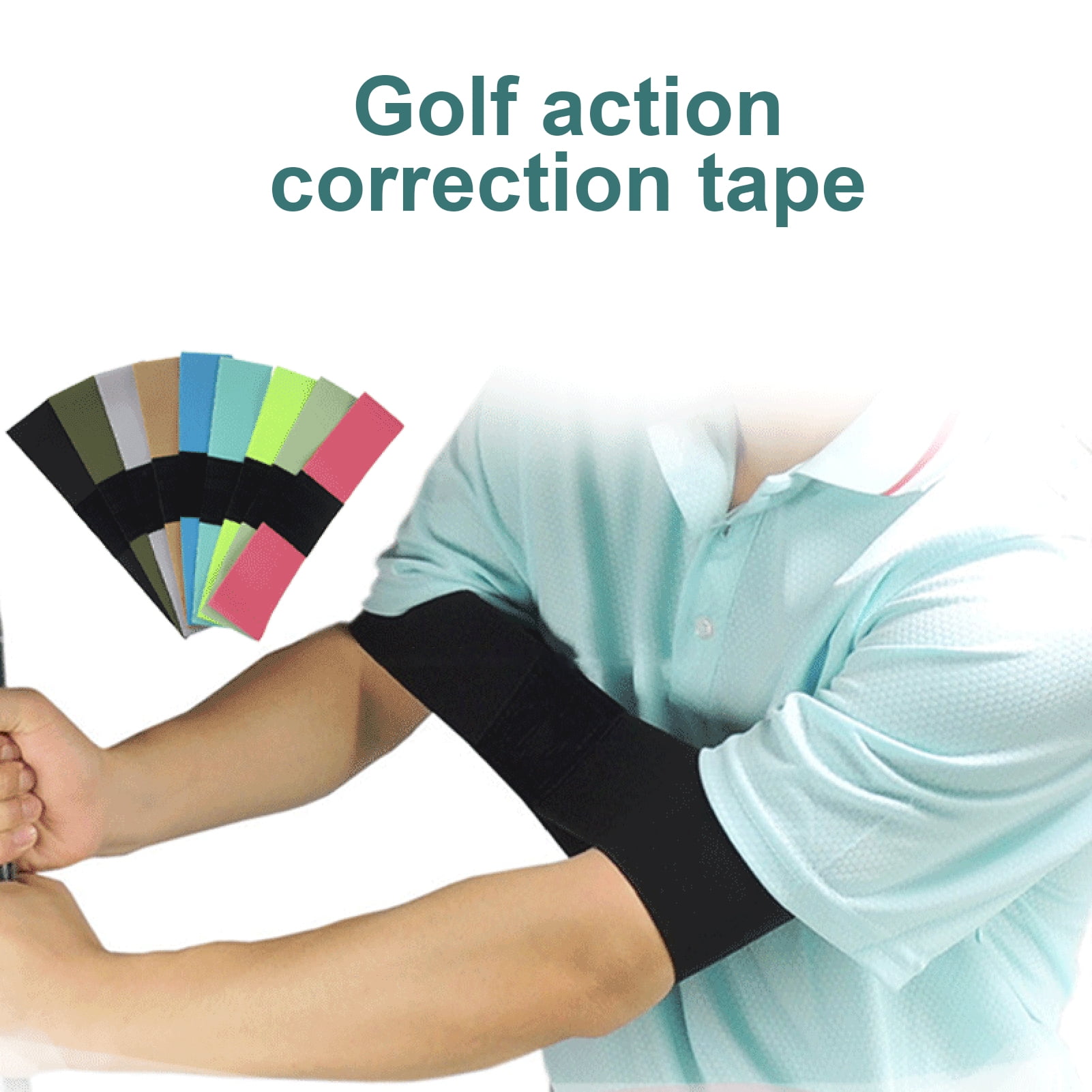 Ettsollp Golf Swing Training Aid Golf Swing Correcting Elastic Arm Band ...
