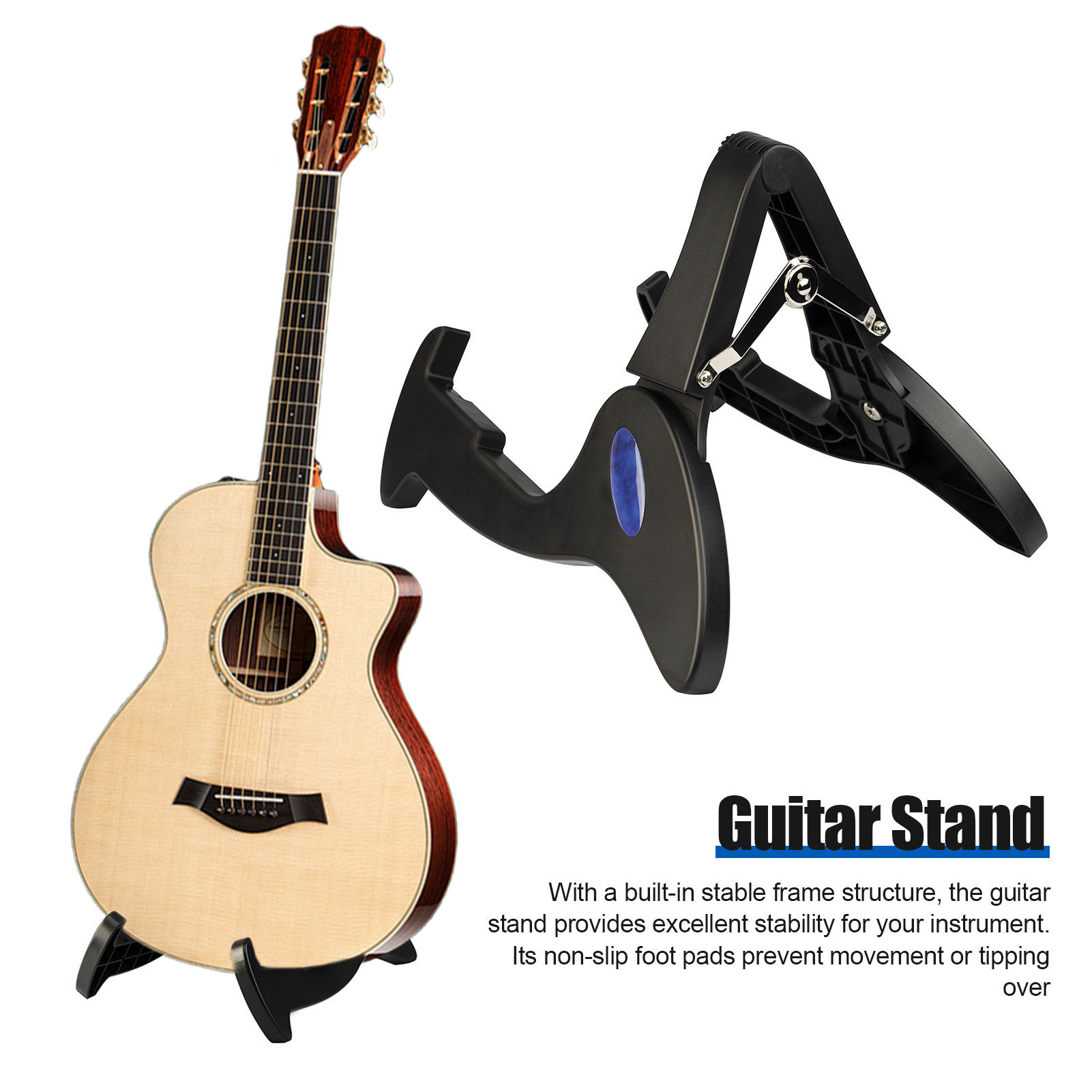 Ettsollp Guitar Stand Foldable Electric Guitar Stand Portable A-Frame ...