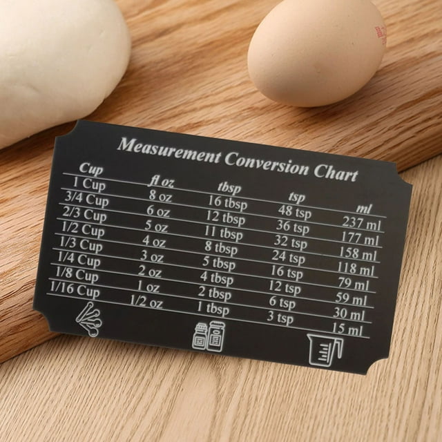 Ettsollp Kitchen Conversion Chart Wooden Cooking Baking Measurement ...