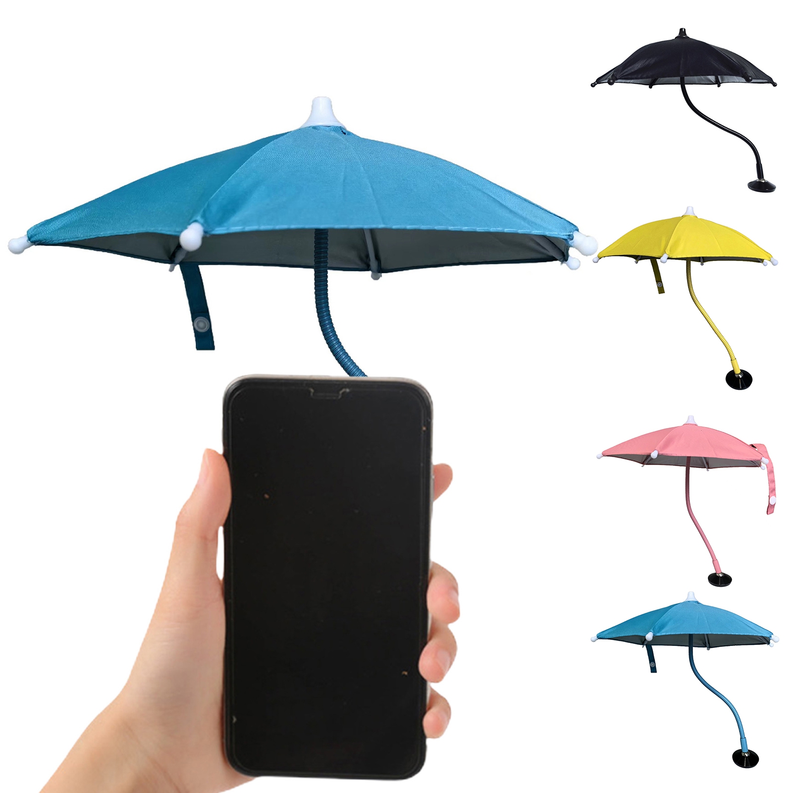 Ettsollp Magnetic Phone Umbrella Rotary Gooseneck Sun Protection ...