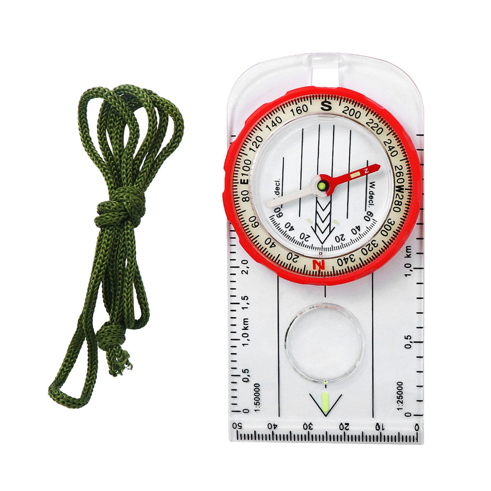 Ettsollp Mini Compass Outdoor Orienteering Compass with Lanyard Scale ...