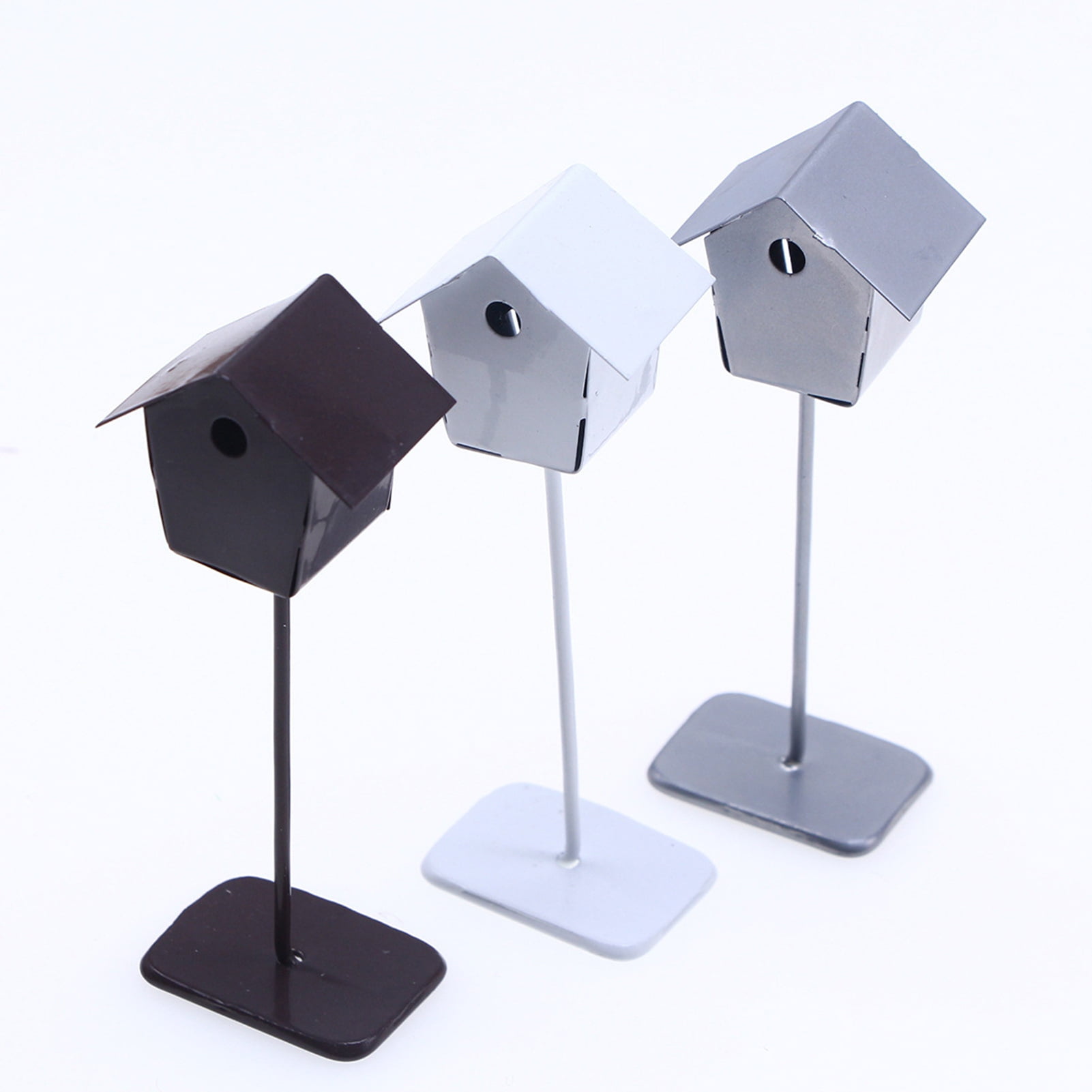 Ettsollp Mini Iron Birdhouse Realistic Scene Enhancer Micro Landscape ...