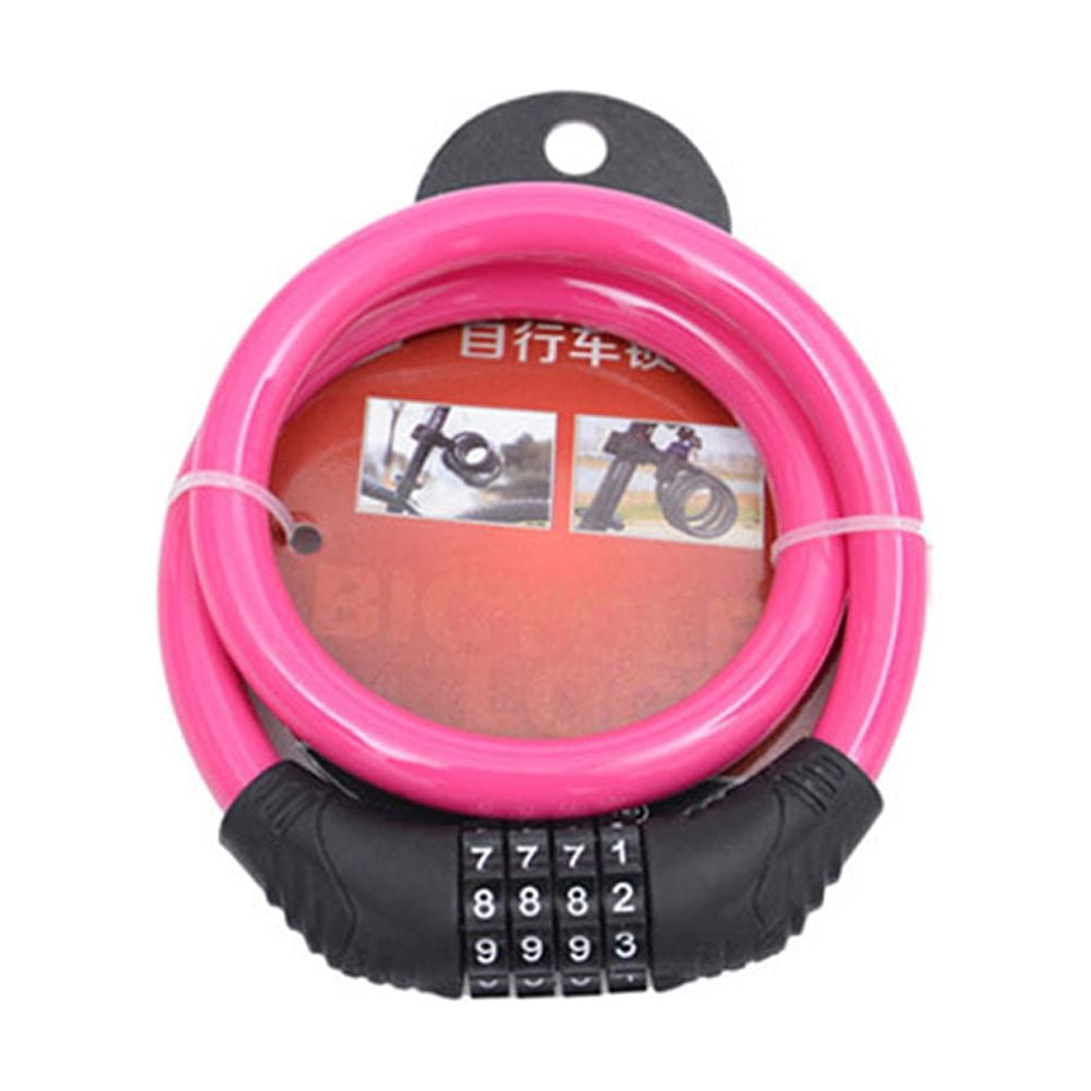 Ettsollp Mountain Bike Bicycle Steel Cable 4-Digit Number Security ...