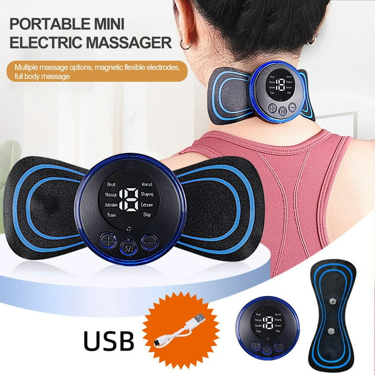 Ettsollp Multi Function Physiotherapy Instrument Mini Massager Machine 8 Modes Low Frequency Rechargeable Full Body Pain Relief Therapy Device