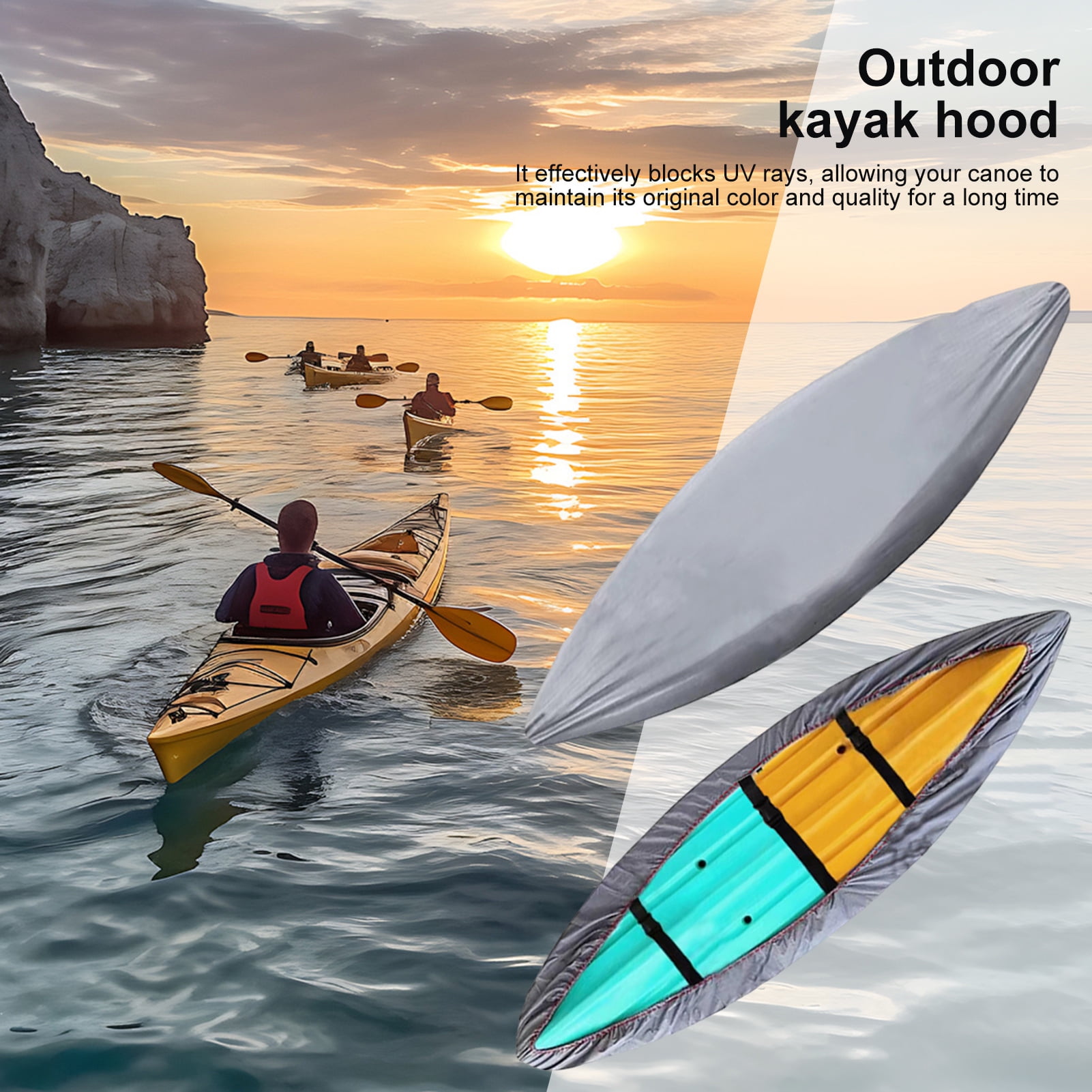 Ettsollp Outdoor Kayak Canoe Cover Sun Protection UV-Resistant ...