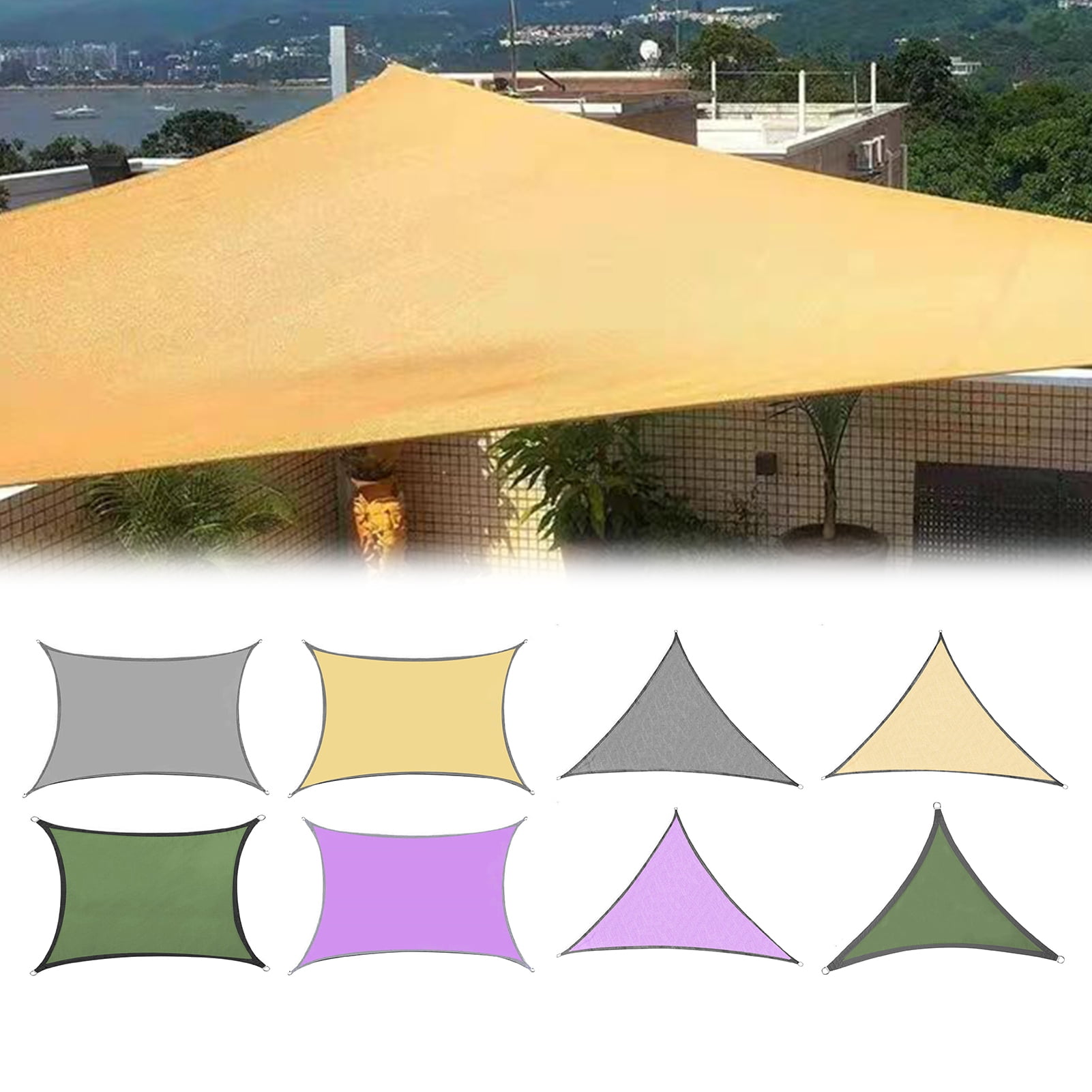 Ettsollp Outdoor Sun Shade Canopy UV Resistant Waterproof Breathable ...