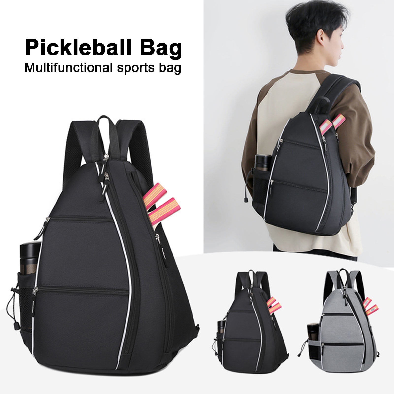 Ettsollp Pickleball Bag Tennis Badminton Racket Backpack Adjustable ...