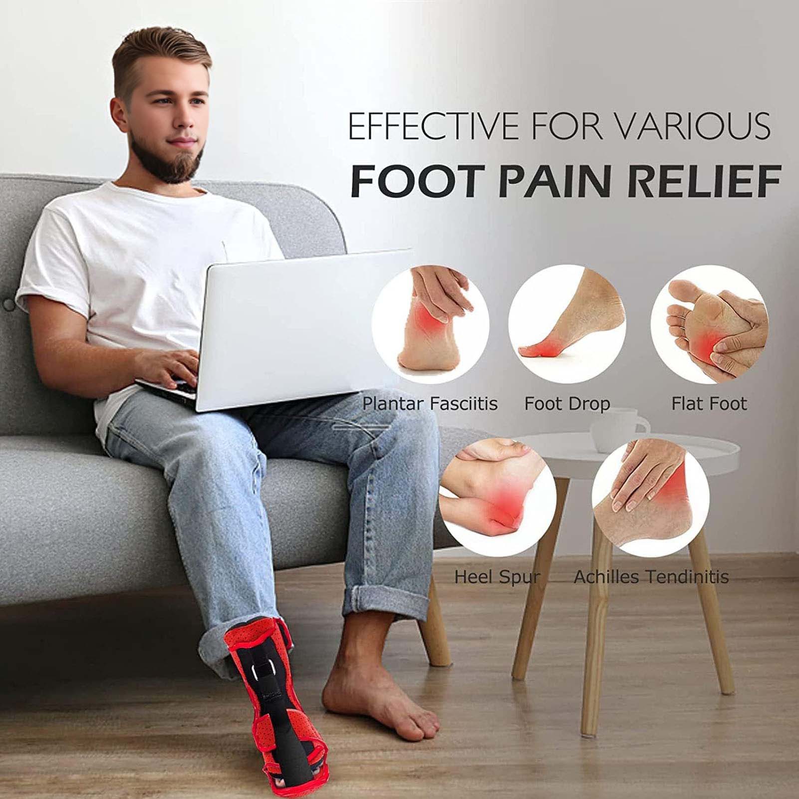 Ettsollp Plantar Fasciitis Night Splint with Foot Drop Corrector Memory ...