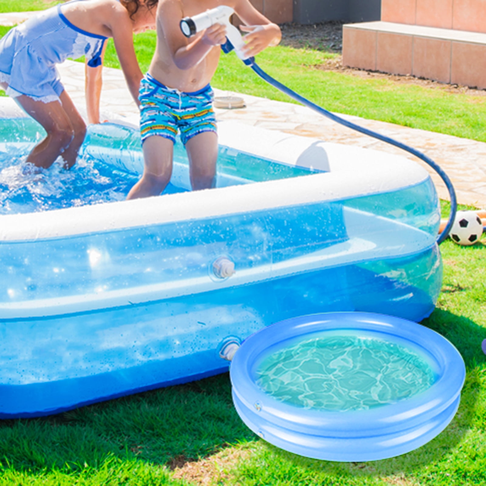 Ettsollp Pool Footbath Inflatable Portable Leakproof Foot Spa Wash ...