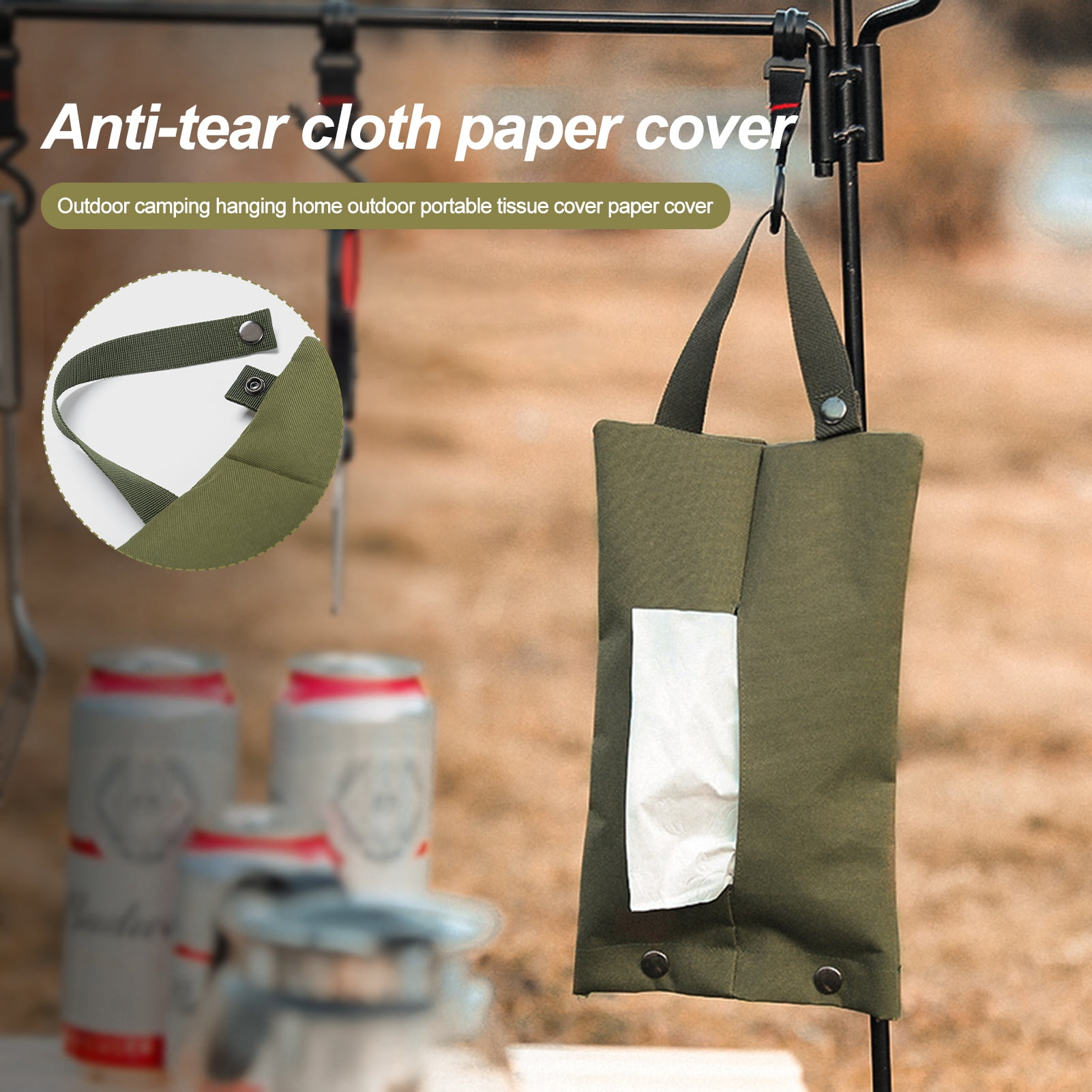 Ettsollp Portable Tissue Paper Cover Hanging Bag Convenient Toilet ...