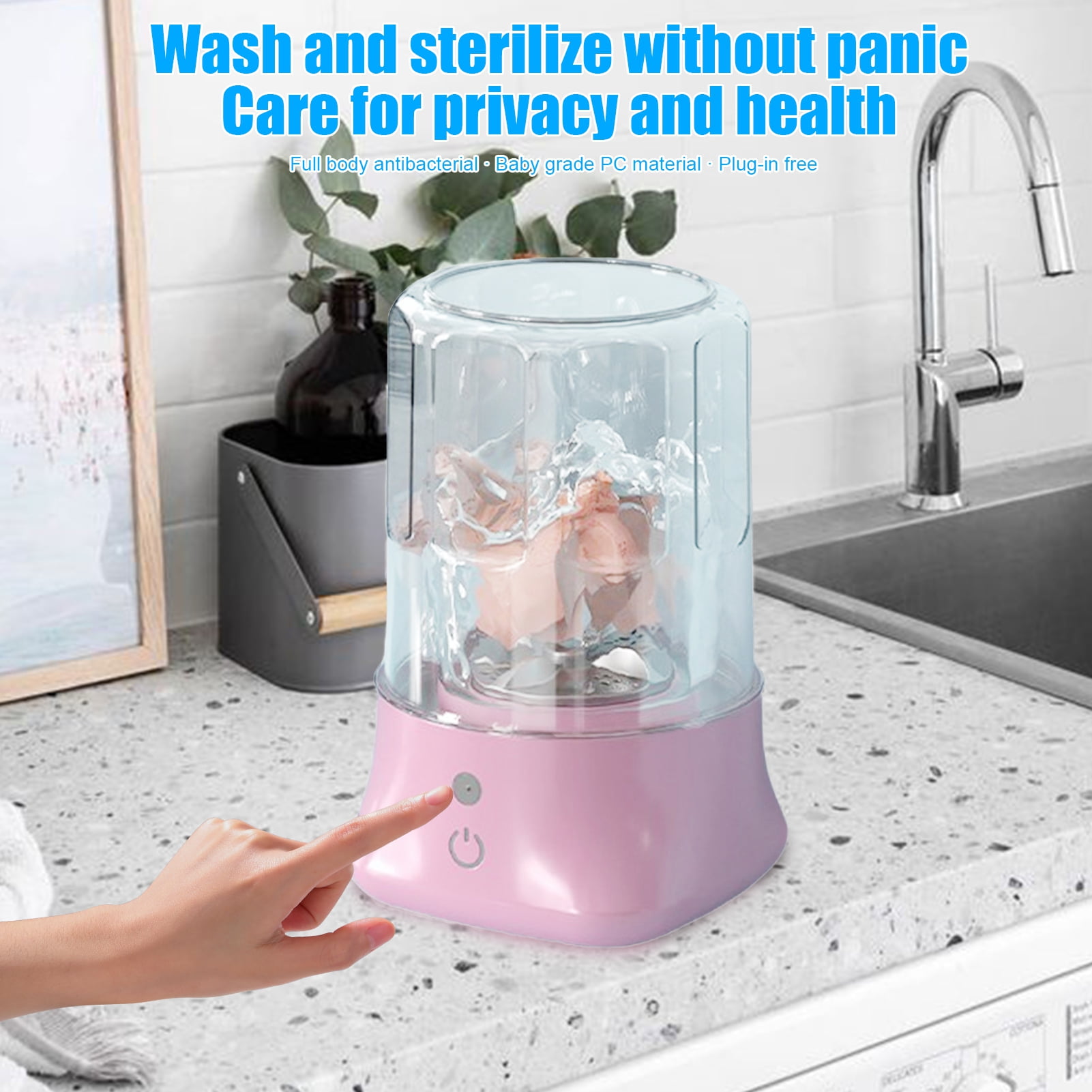 Ettsollp Portable Washing Machine 1L Capacity Easy to Operate ...
