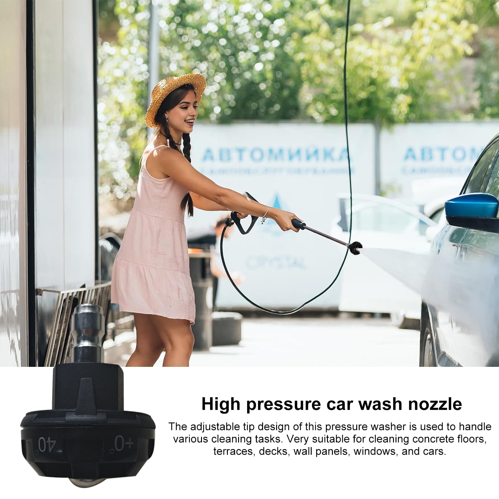 Ettsollp Pressure Washer Nozzle 5 in 1 High Pressure Quick Change Over ...