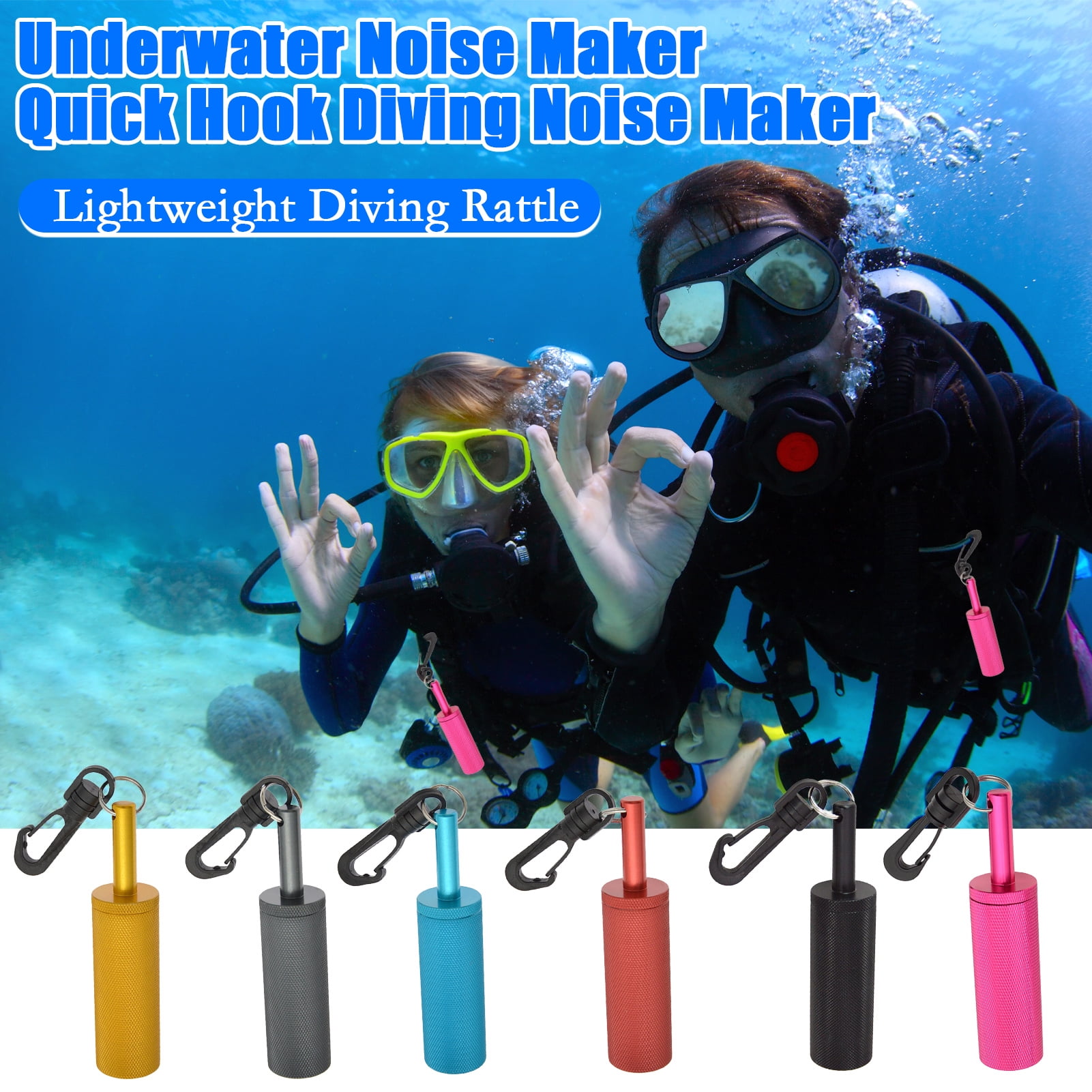 Ettsollp Scuba Diving Underwater Shaker with Clip Aluminum Alloy ...