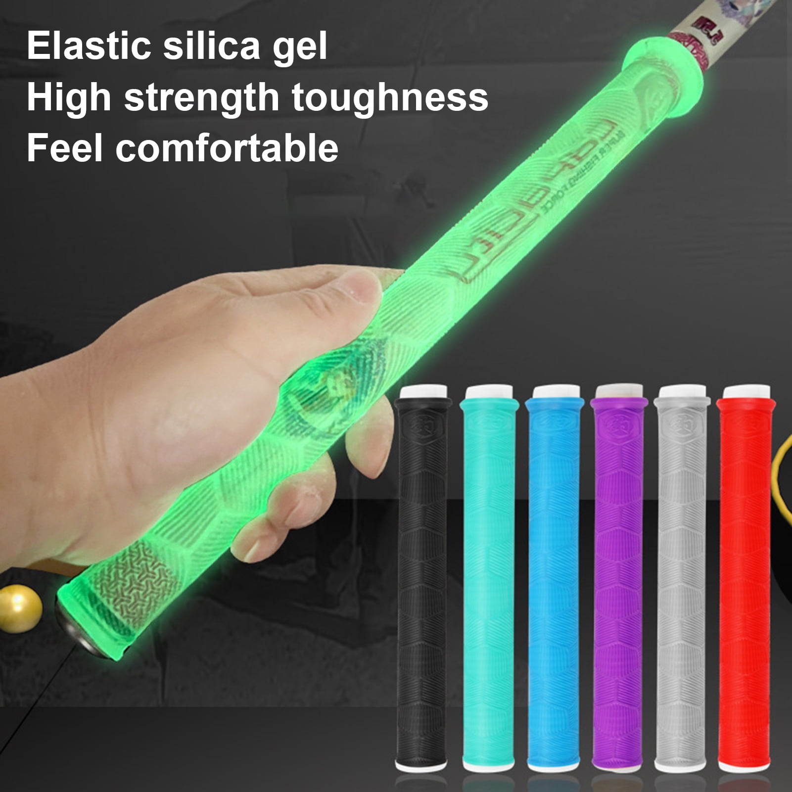 Ettsollp Silicone Fishing Rod Handle Cover Non-slip Lightweight 17-32MM ...