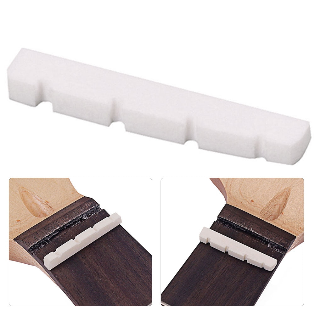 Ettsollp Slotted 38mm 4 String Bass Guitar Faux Buffalo Bone Nuts Music ...