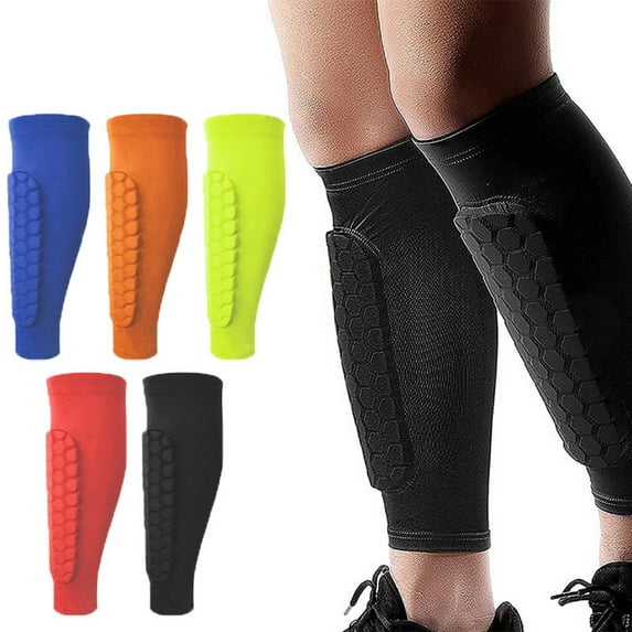 Ettsollp Soccer Shin Guard Sleeves Calf Compression Sleeve with ...