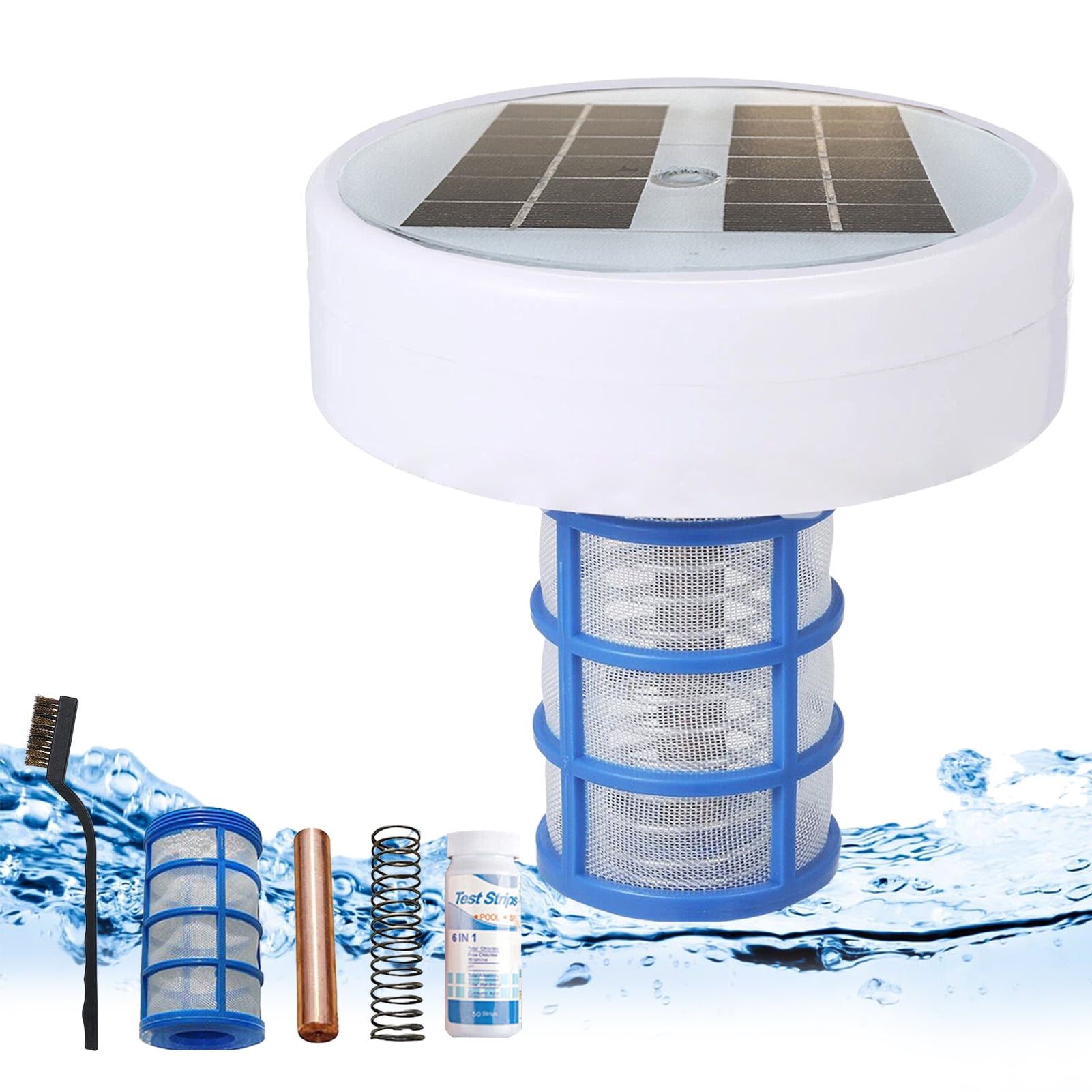 Ettsollp Solar Power Pool Purifier Swimming Pool Ionizer Chlorine-Free ...