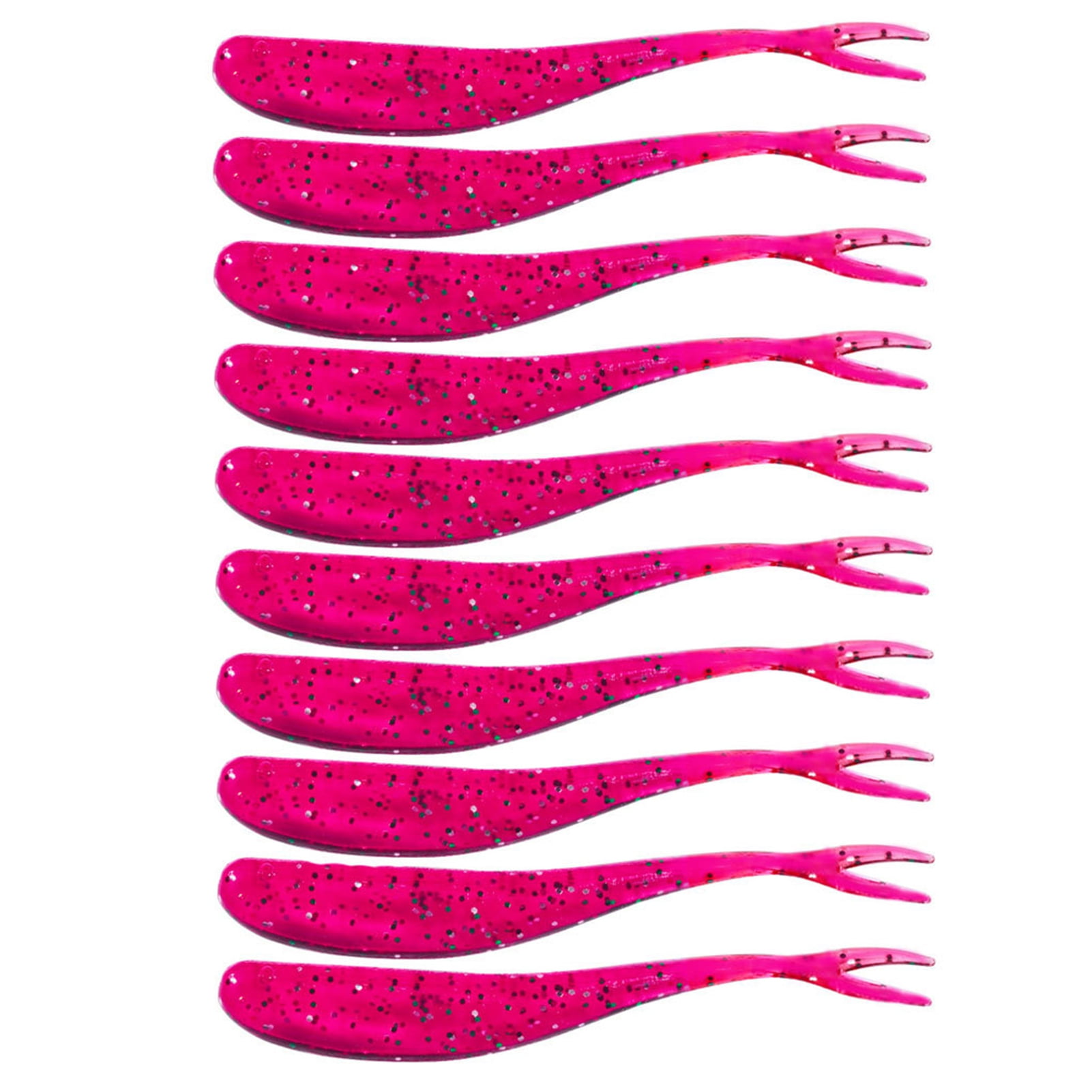 Ettsollp Split Tail Soft Bait 10pcs 7.5cm Soft Bait Double Split ...