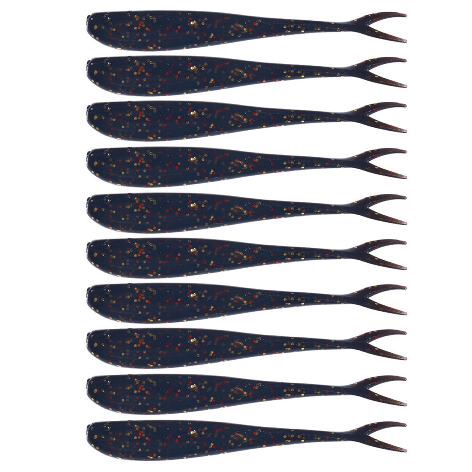 Ettsollp Split Tail Soft Bait 10pcs 7.5cm Soft Bait Double Split ...