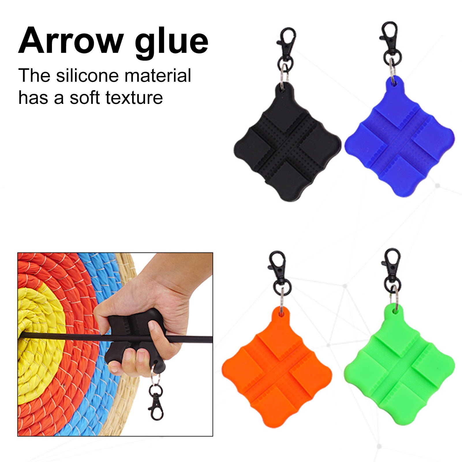 Ettsollp Square Silicone Archery Arrow Puller with Hook Target Remover ...