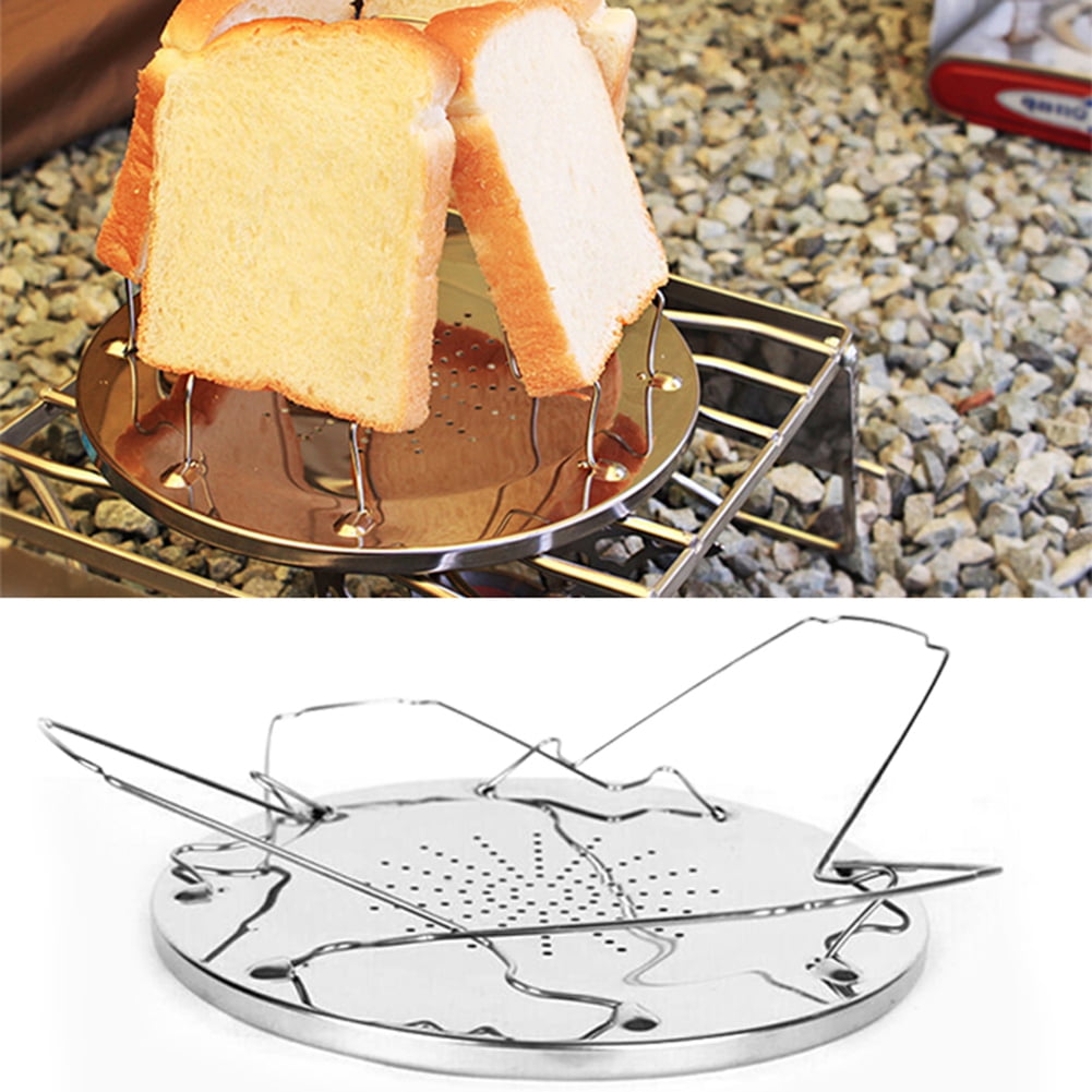 Ettsollp Stainless Steel Portable Foldable Camping BBQ Toaster Rack ...