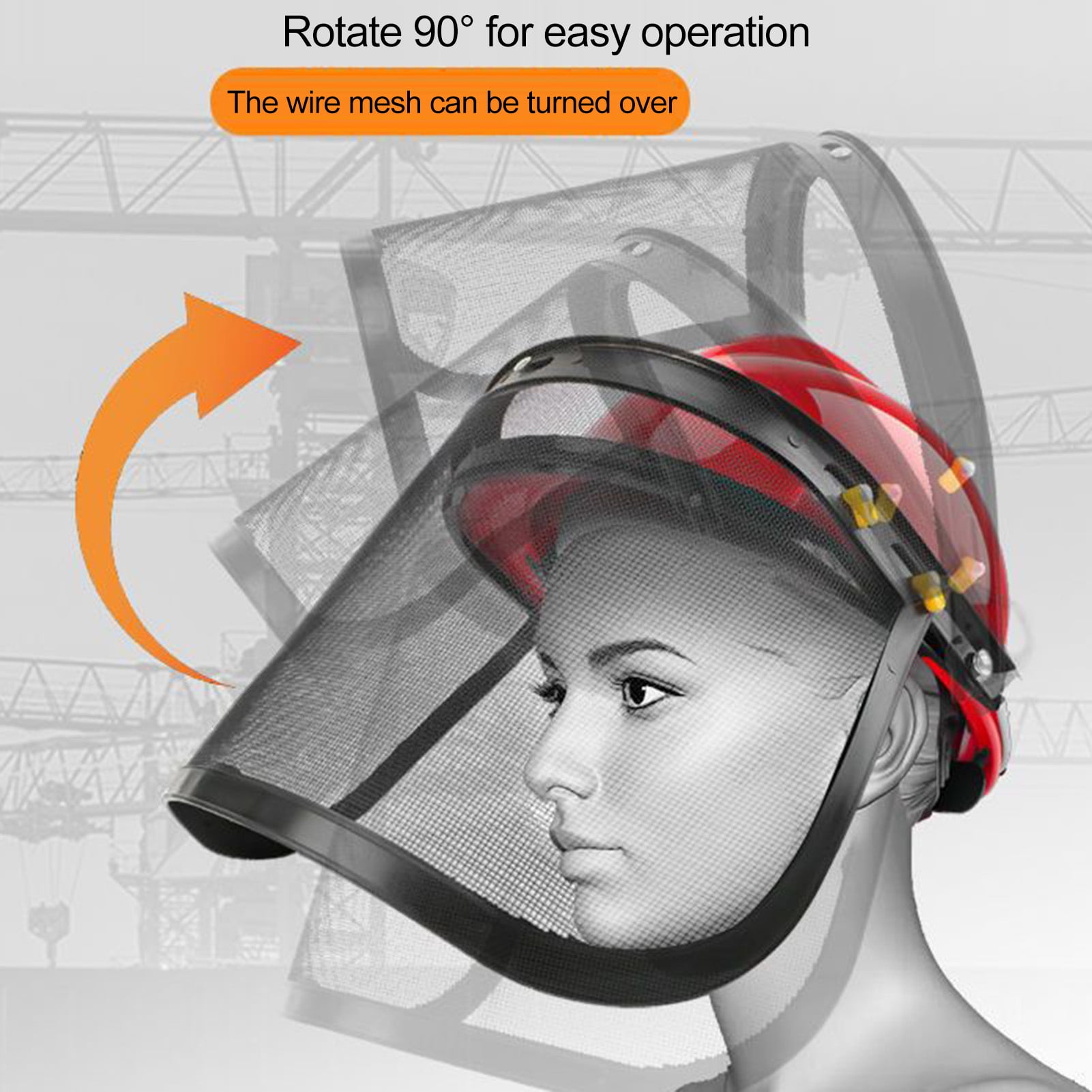 Ettsollp Steel Mesh Face Shield Aluminum Frame Adjustable Full Coverage ...