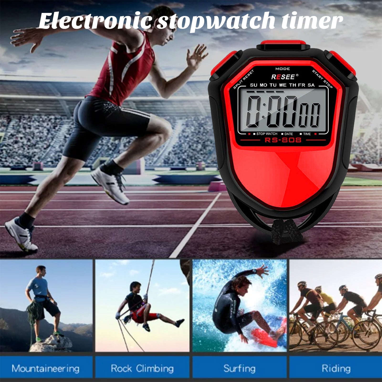 Ettsollp Stopwatch Timer Lightweight Waterproof Digital Display Timer ...