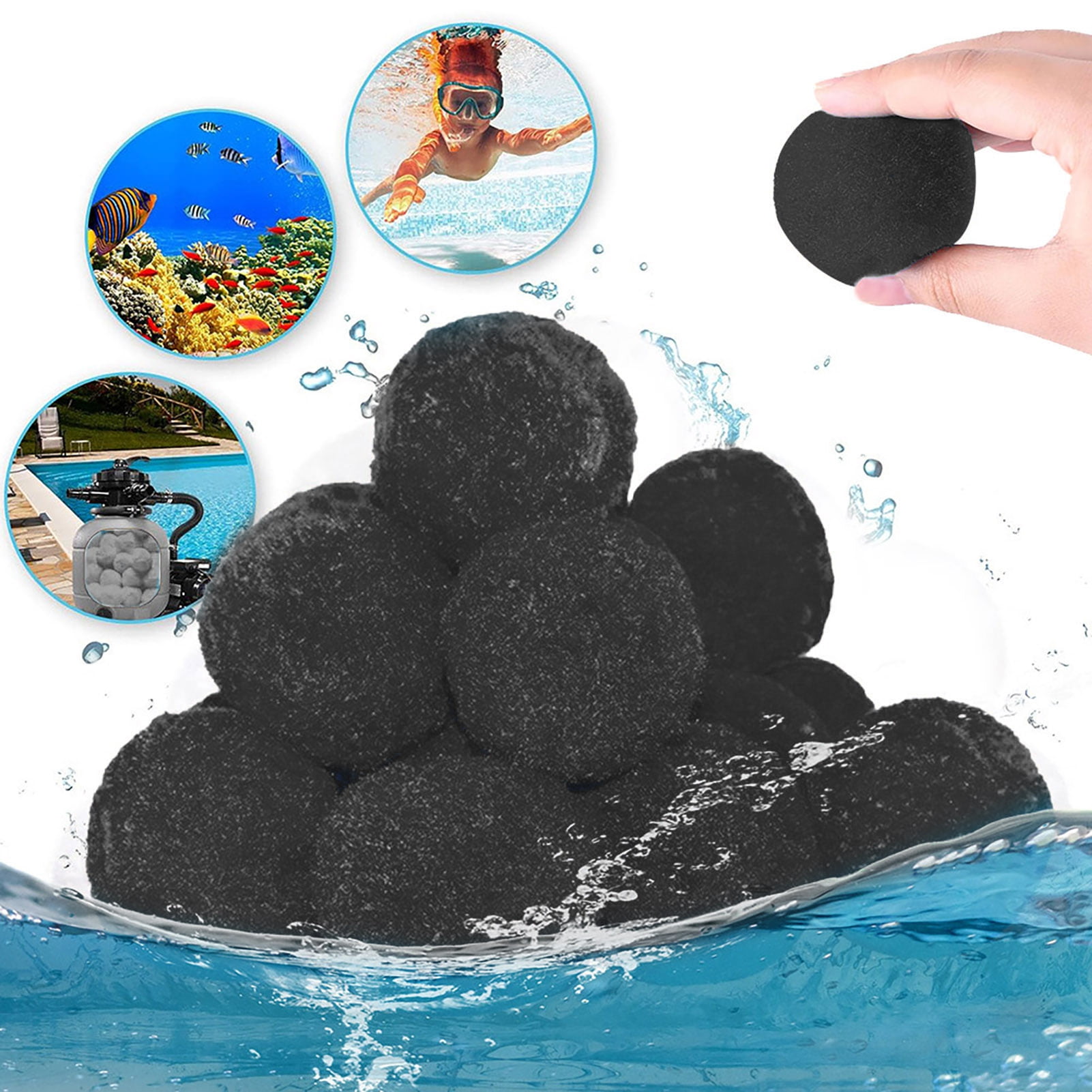Ettsollp Swimming Pool Filter Balls Long-lasting Fiber Ball for Pool ...