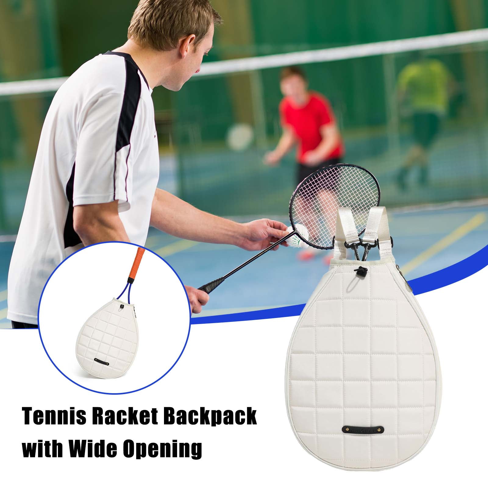 Ettsollp Tennis Backpack Large Capacity Tennis Racket Carrying Bag ...