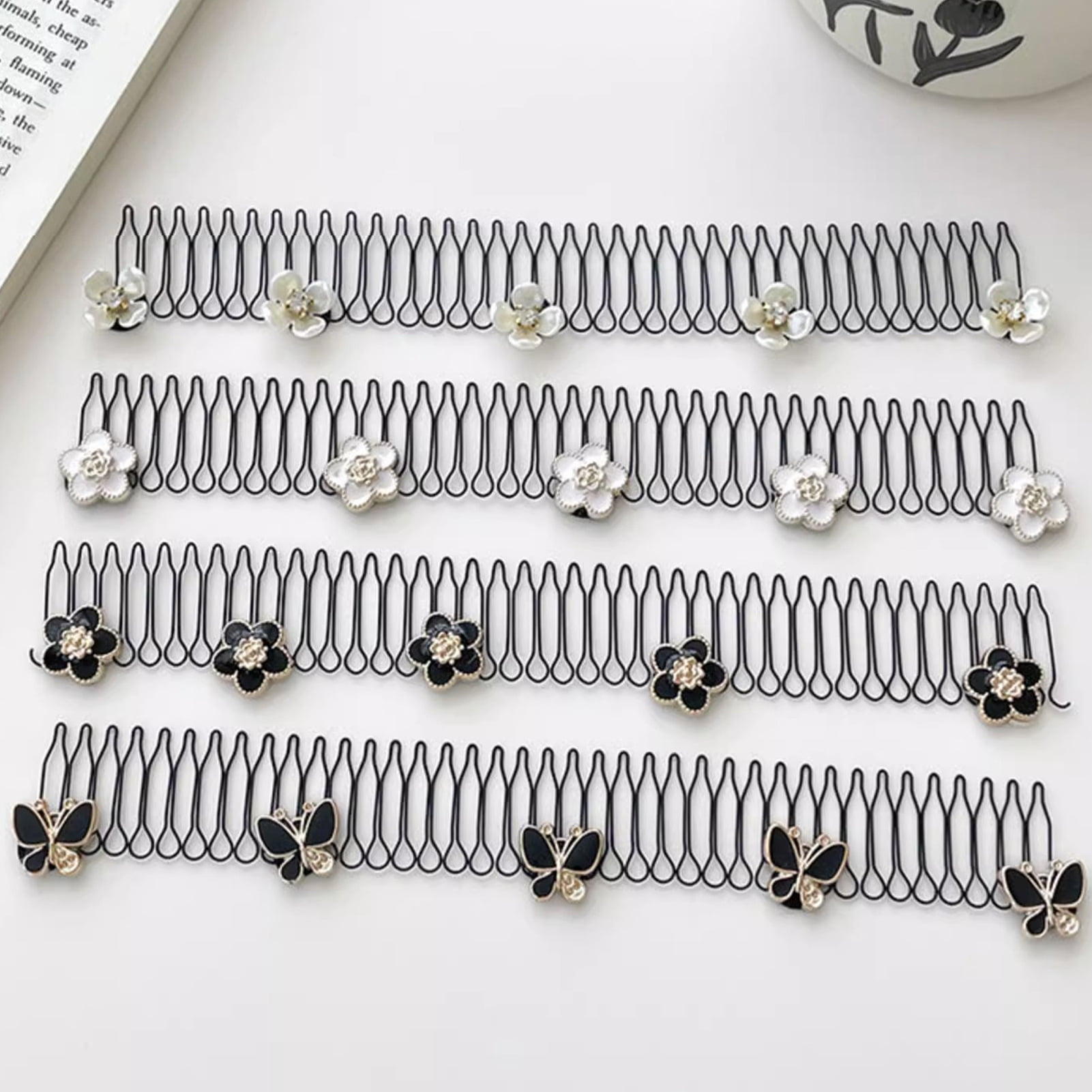 Ettsollp U-Shape Hair Finishing Fixer Wavy Comb U Pin Hair Clip Metal ...