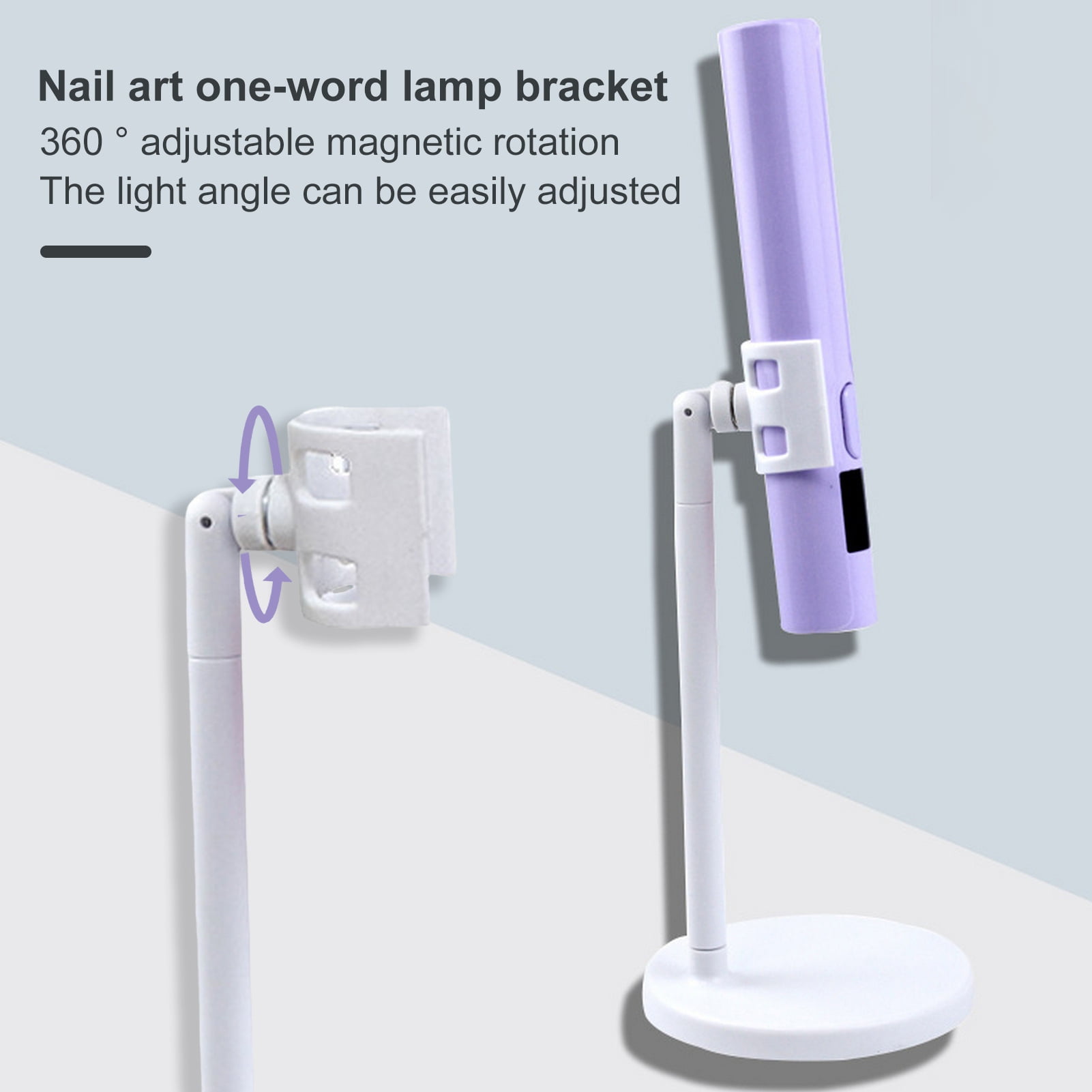 Ettsollp UV Nail Lamp Holder Stand 360 Degreen Rotation Adjustable ...