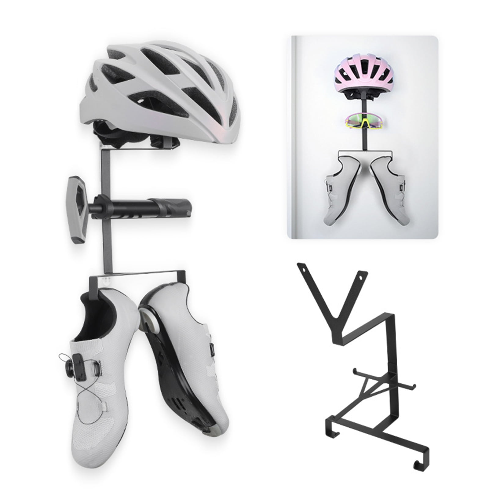 Ettsollp Wall Mount Motorcycle Helmet Holder Heavy Duty Steel Motorbike ...