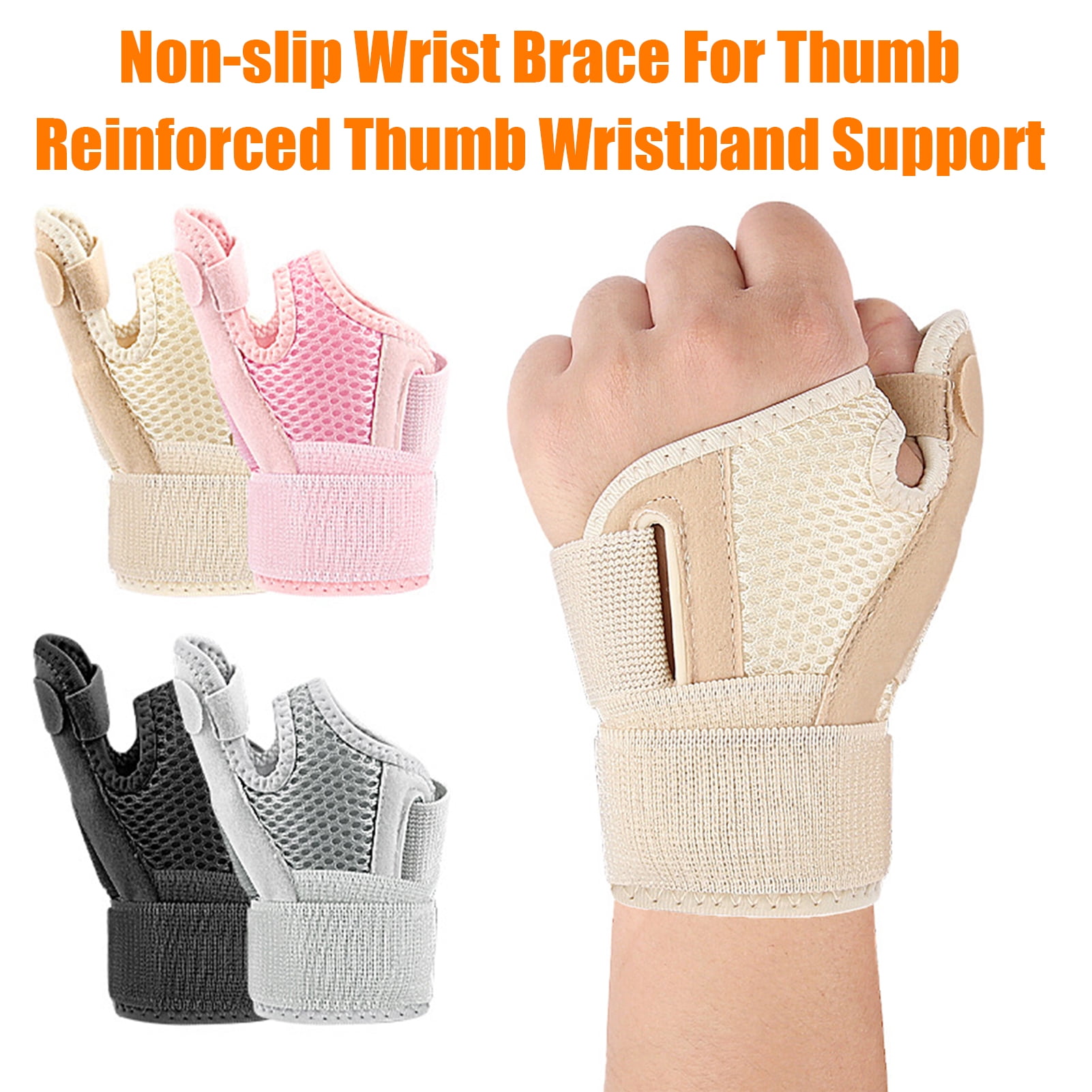 Ettsollp Wrist Brace Adjustable Wrist Compression Strap Elastic Wrist ...