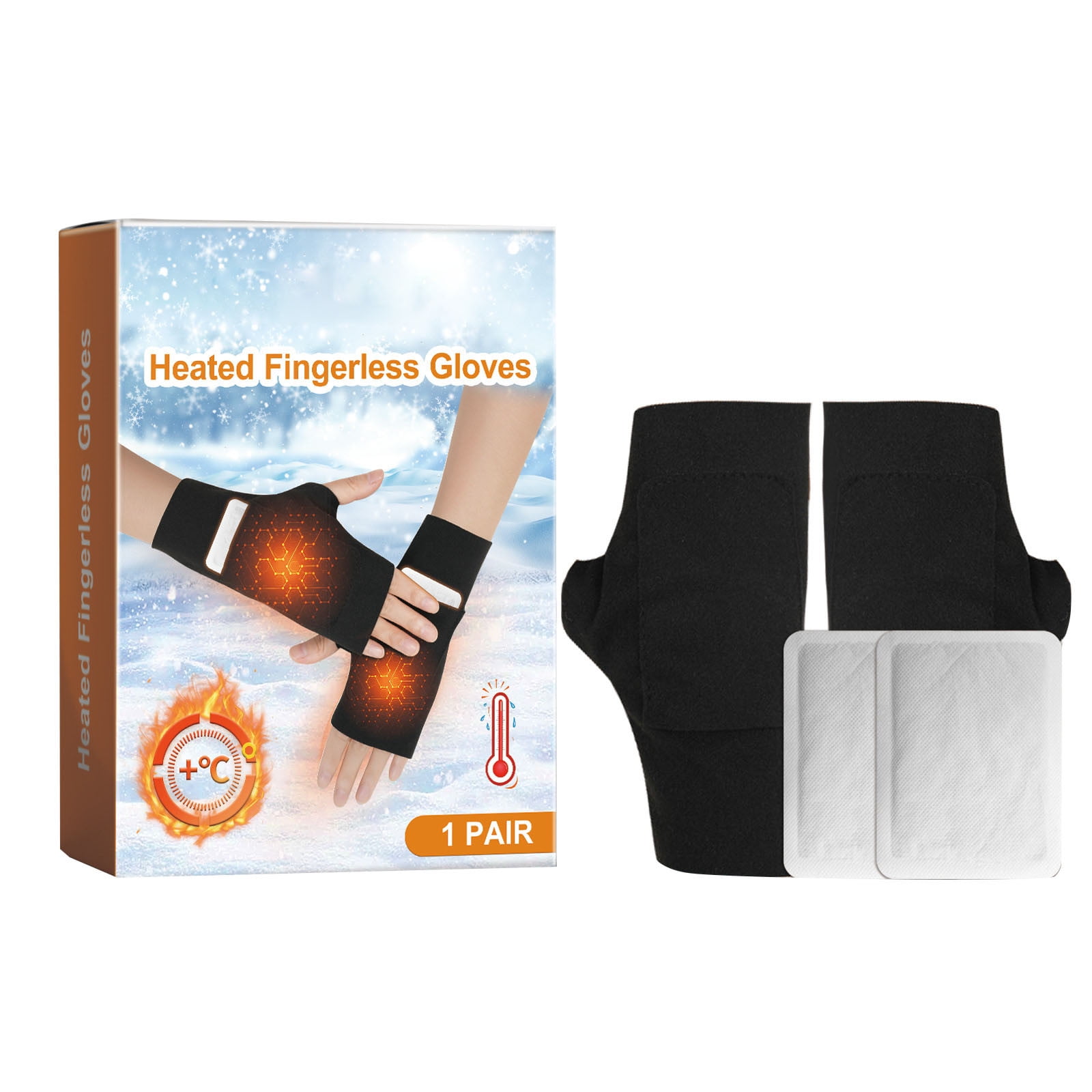 Etuzhy Heated Fingerless Gloves Warm Baby's Cold Hand Stiffness In ...