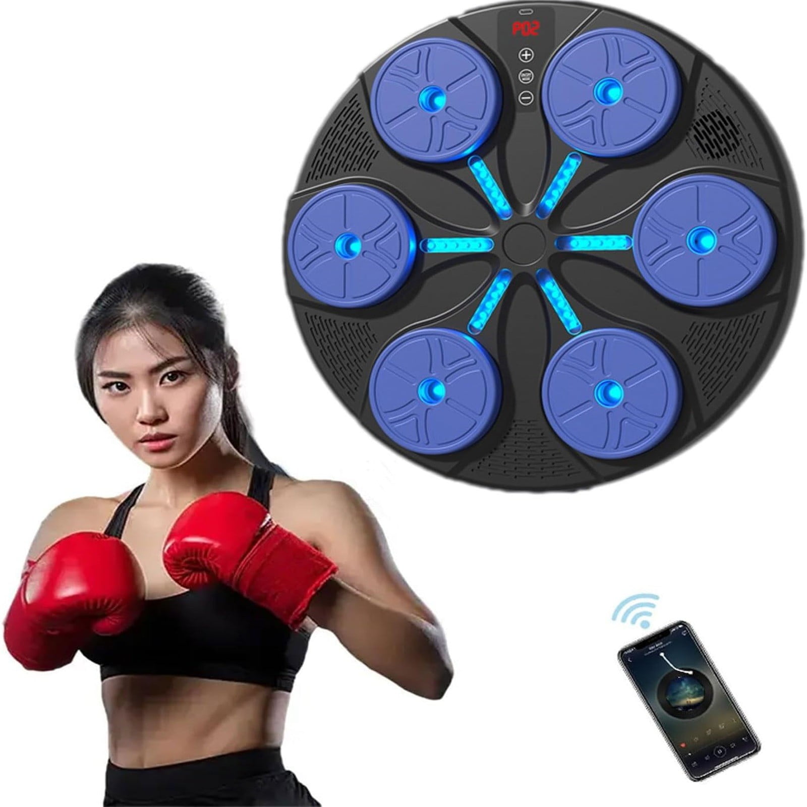 Etuzhy Music Boxing Portable Smart Light Boxing Machine Training Wall ...
