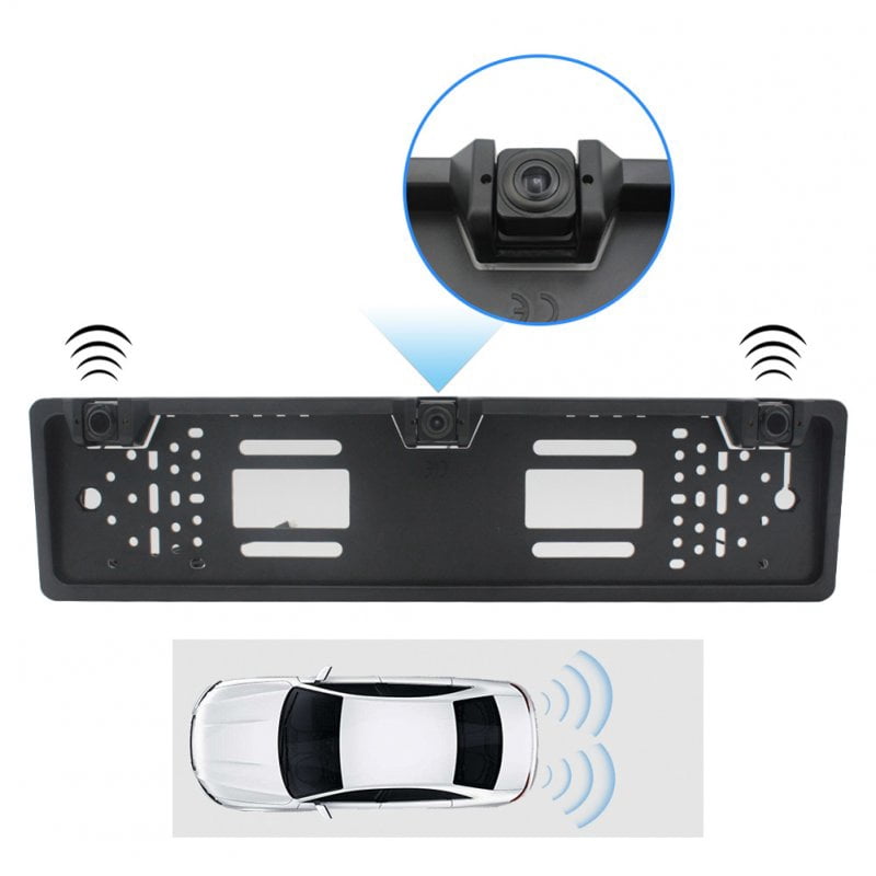 Eu Europe Car License Plate Frame Rear View Camera Car Parking Sensor ...