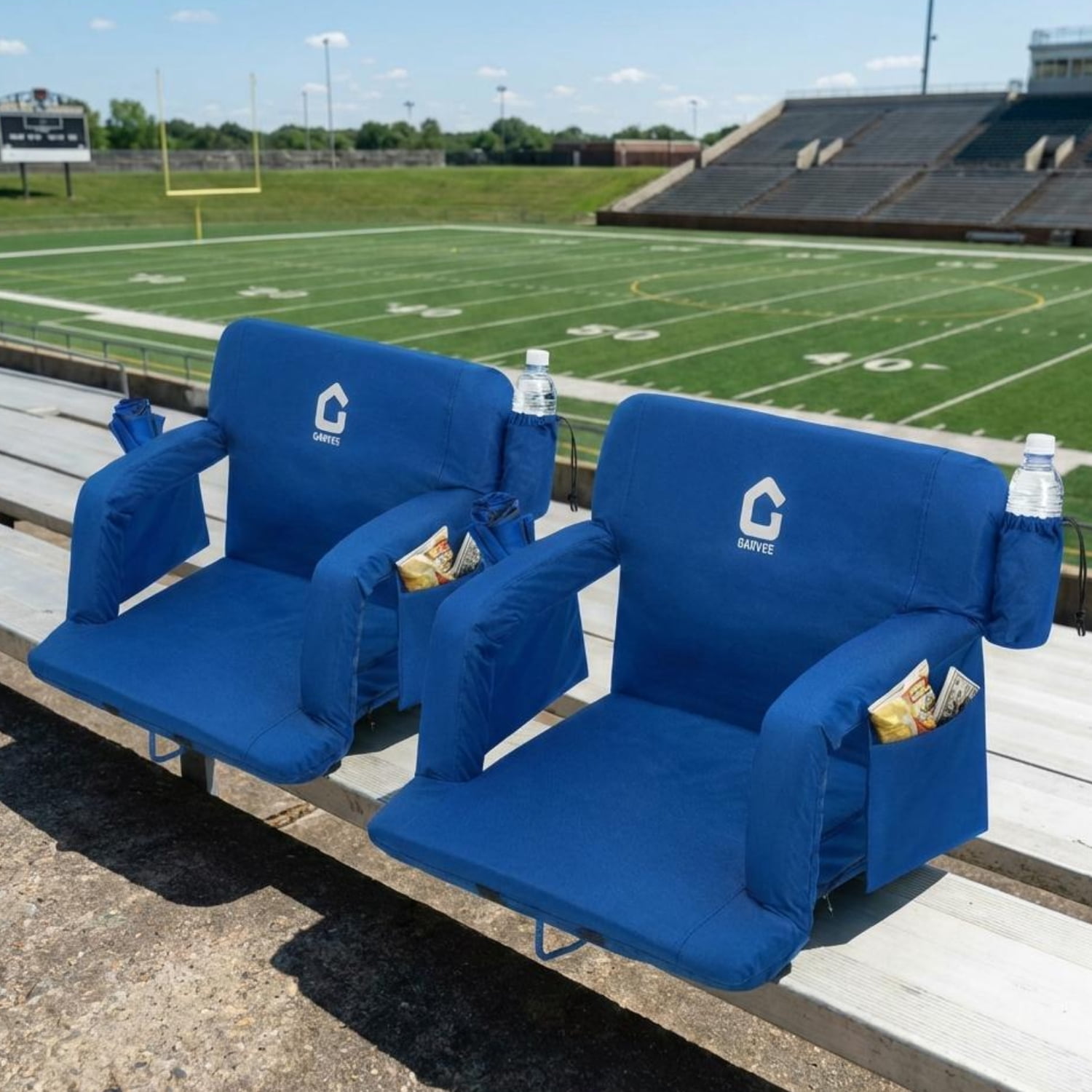 EuKer 2 Pack Stadium Seats for Bleachers, 20.5" Portable Folding ...