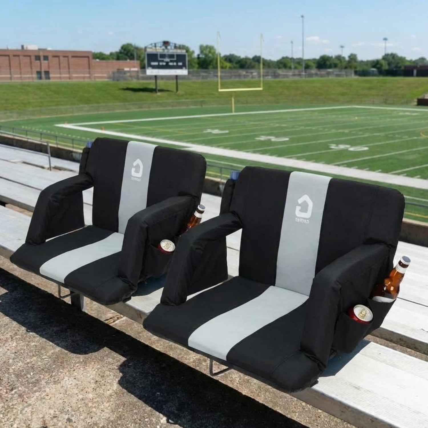 EuKer 2 Pack Stadium Seats for Bleachers, 24.5" Portable Folding ...