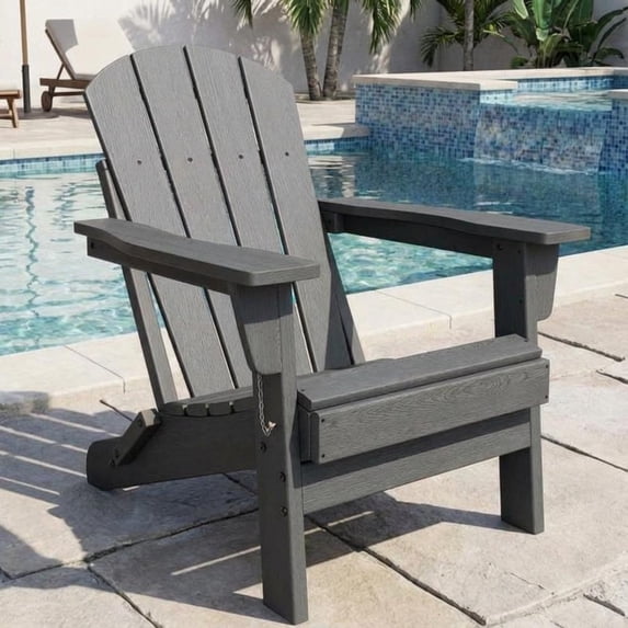 EuKer Adirondack Chair, HDPE Outdoor Furniture with Foldable Design and ...