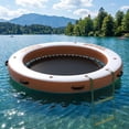EuKer Inflatable Floating Island 8ft x 8ft, Portable Water Dock for ...